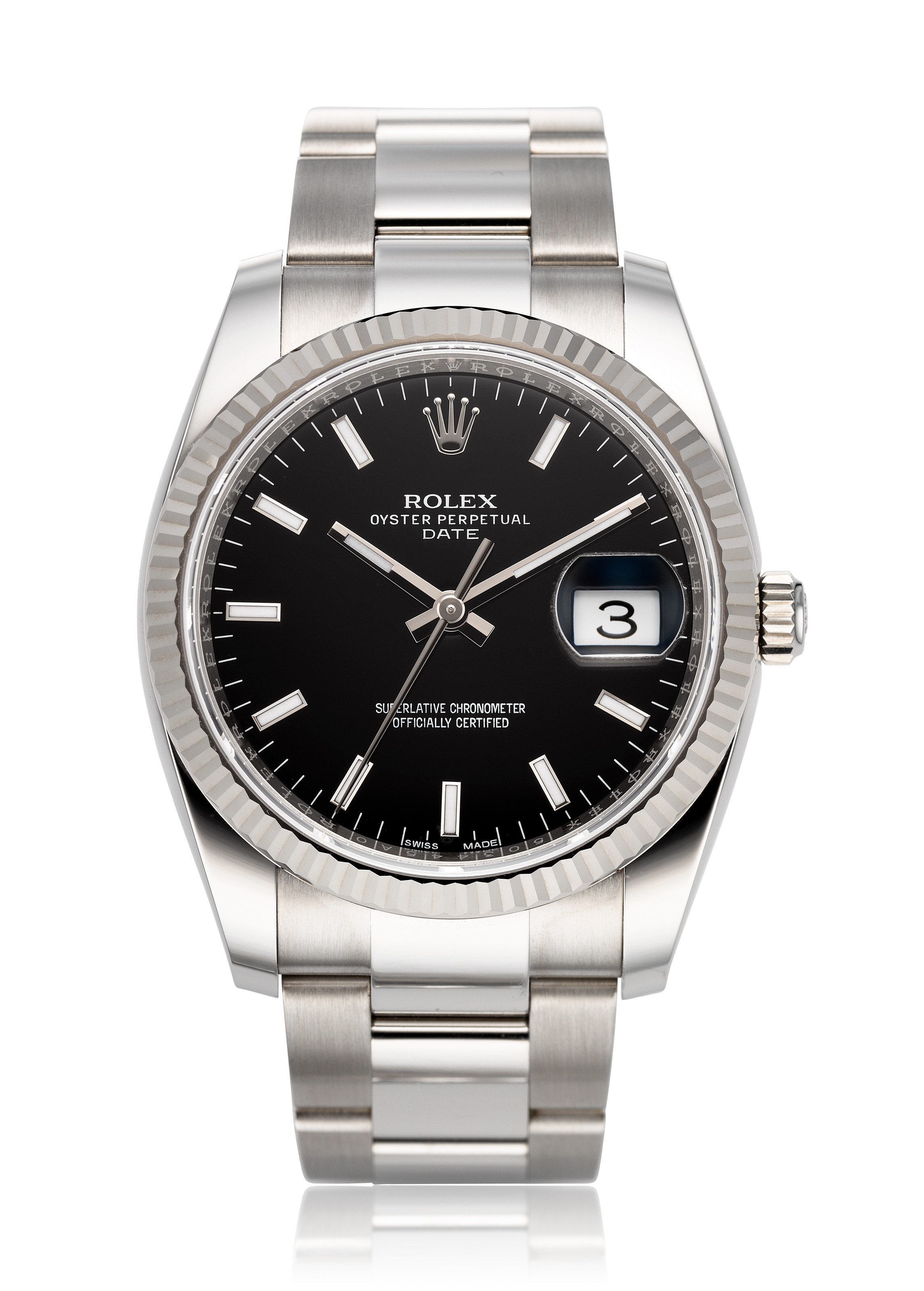 ROLEX, OYSTER PERPETUAL DATE MID-SIZE ‘SM GROUP’, REF. 115234, | Christie’s