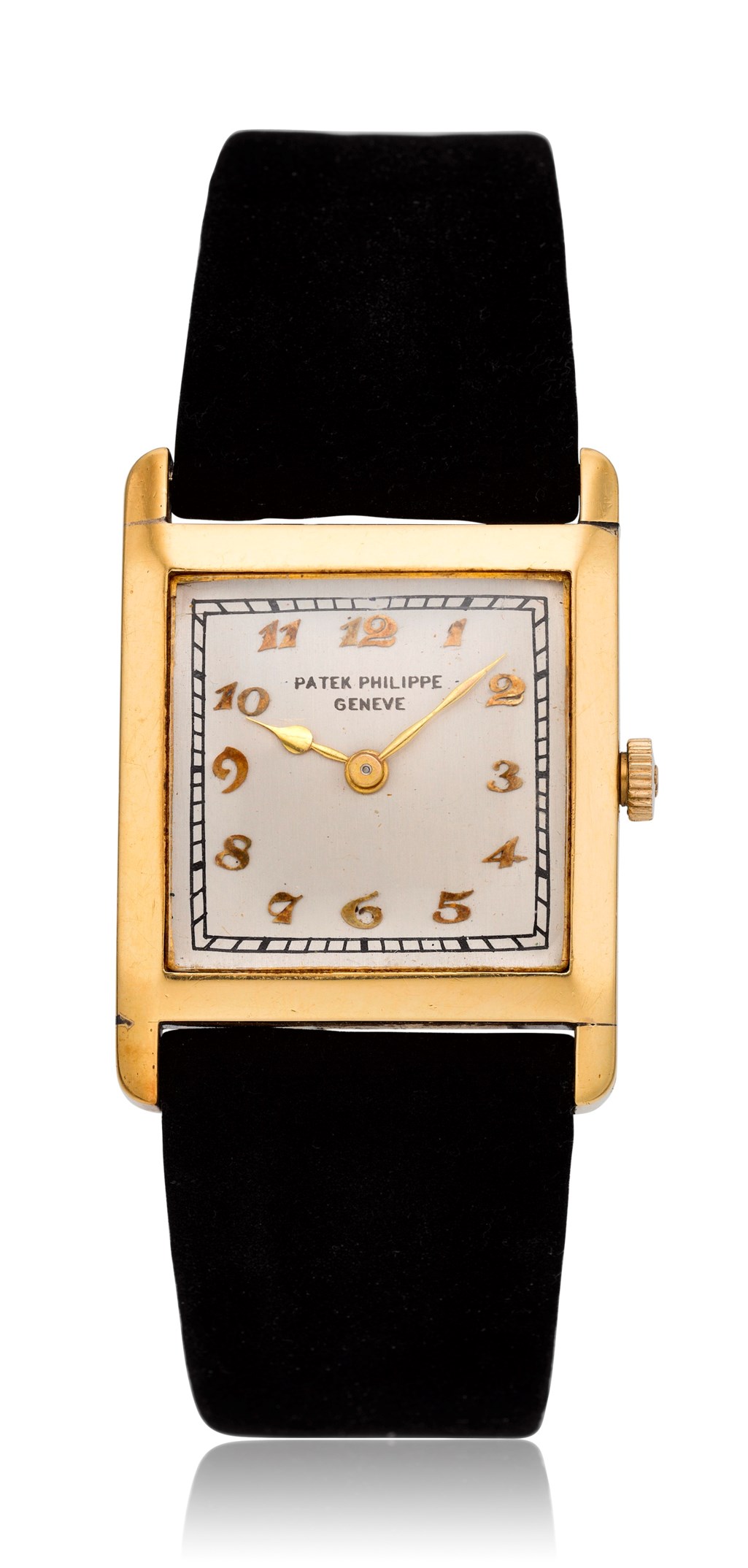 PATEK PHILIPPE, LADIES' 18K SQUARE WATCH WITH BREGUET NUMERALS ...