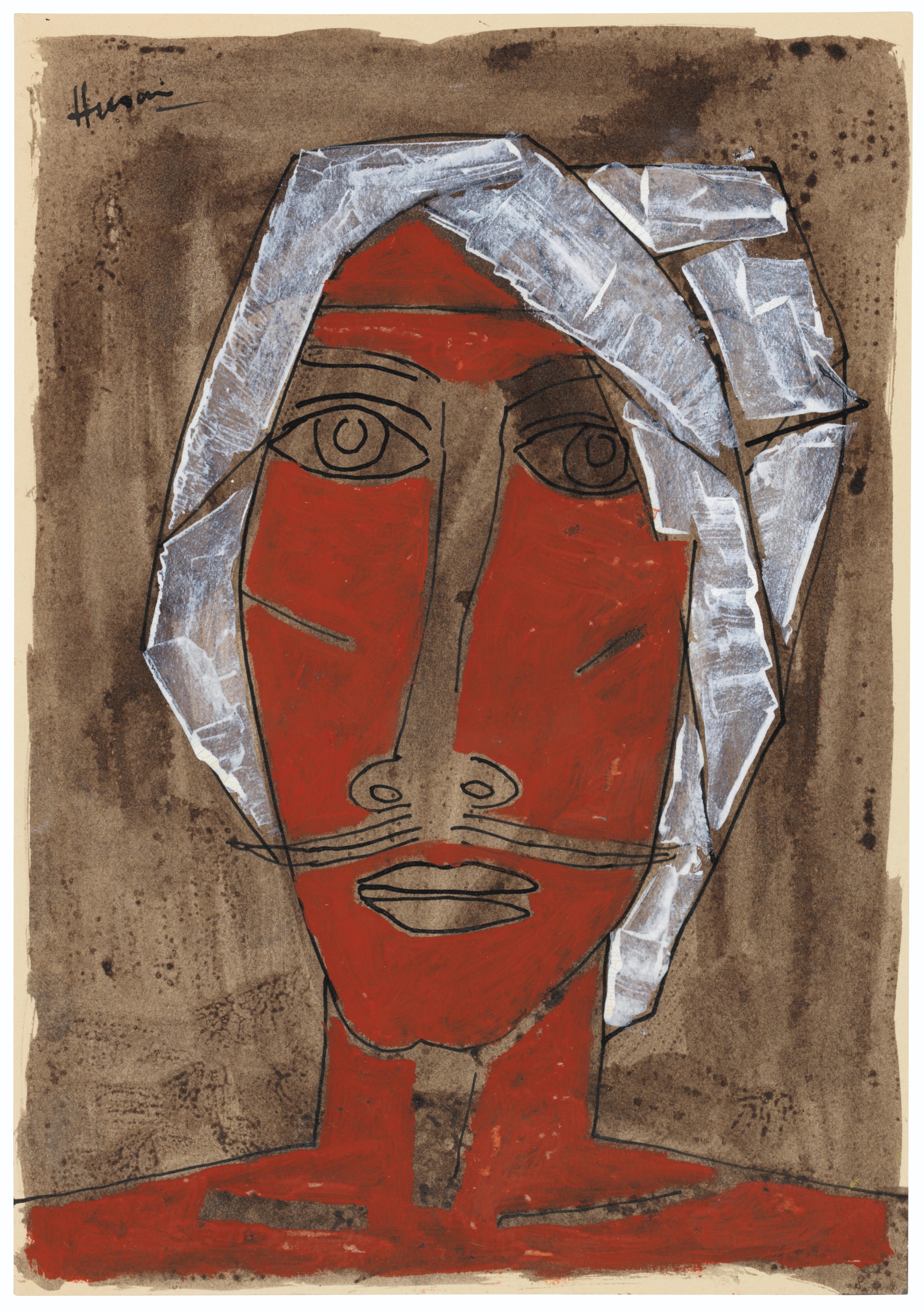 MAQBOOL FIDA HUSAIN (1913-2011) , Untitled (Man in Turban) | Christie's