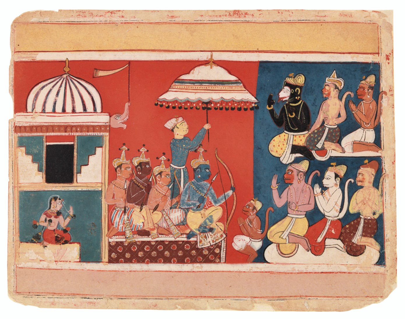 AN ILLUSTRATION FROM A RAMAYANA SERIES, INDIA, MALWA, CIRCA 1630 ...