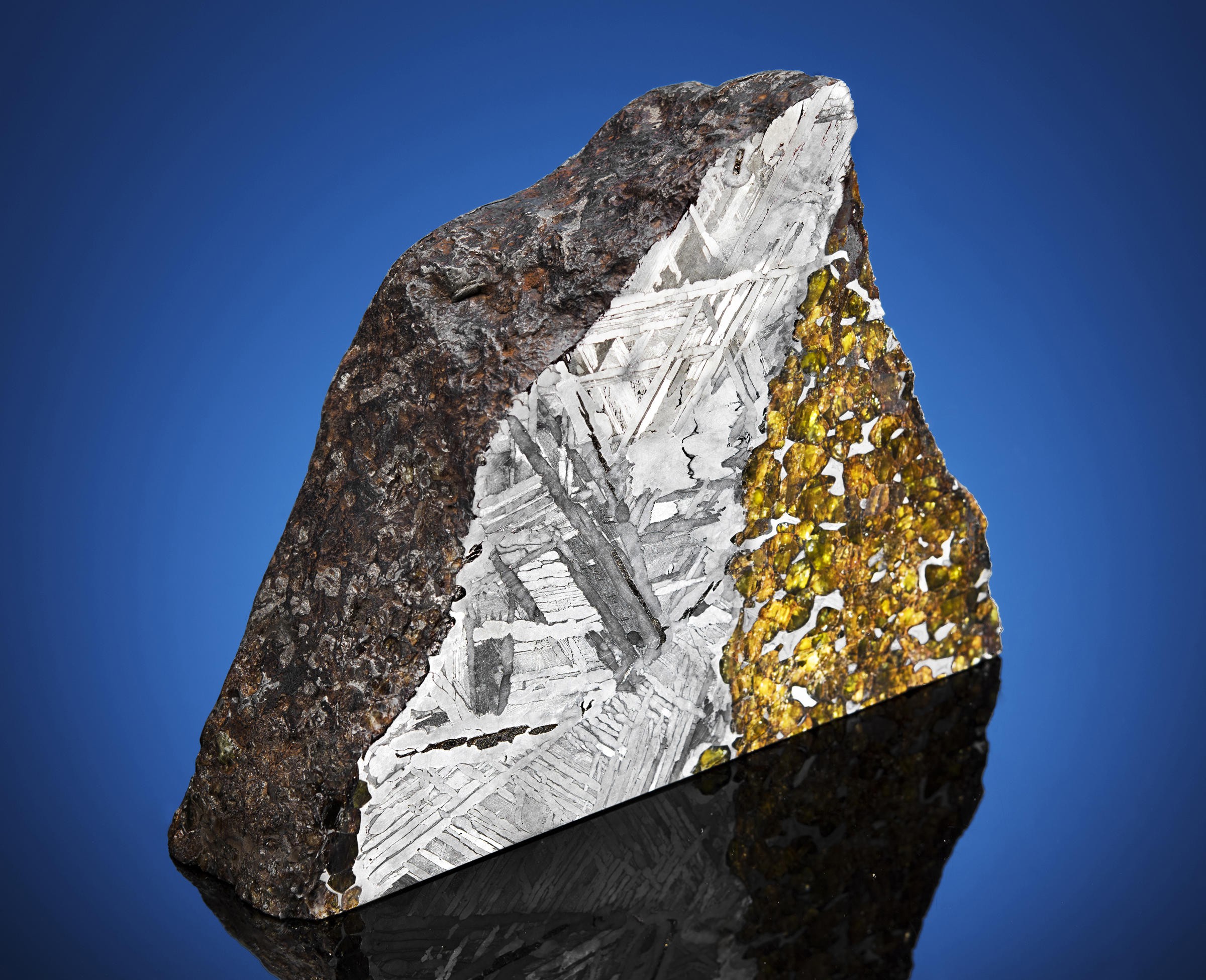 EXTRATERRESTRIAL GEMSTONES IN AESTHETIC SLAB OF A SEYMCHAN METEORITE ...