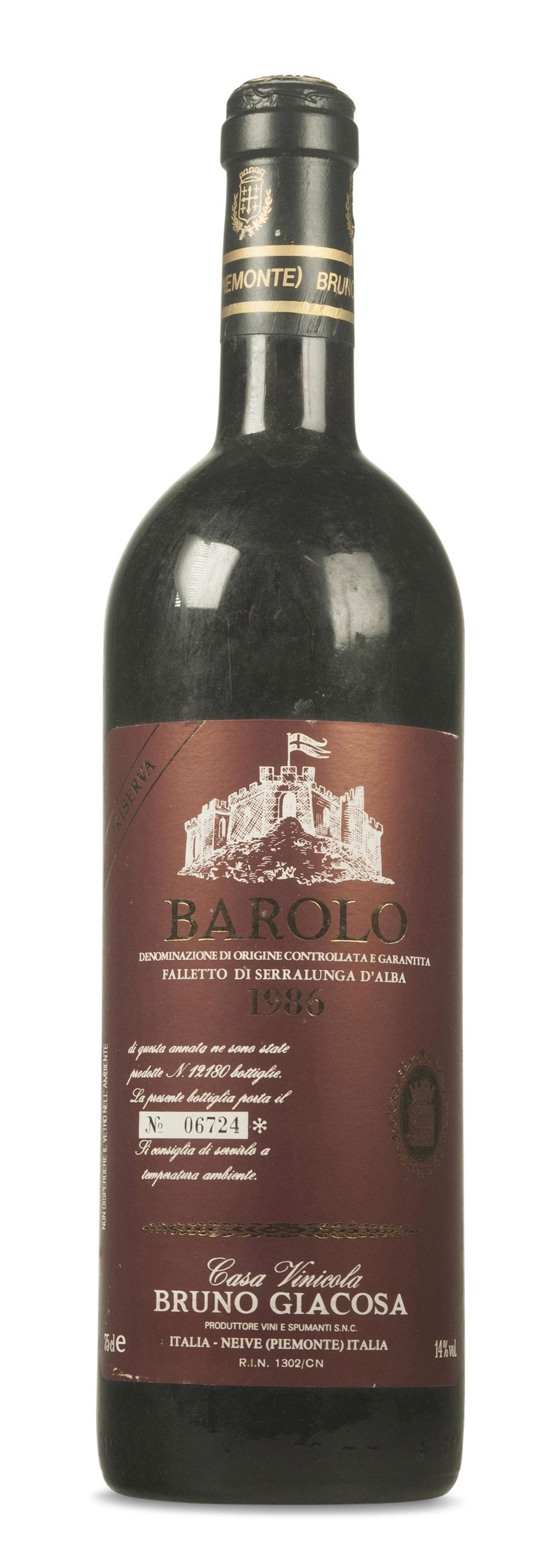 Bruno Giacosa, Barolo, Falletto di Serralunga, Riserva 1986, Piedmont ...