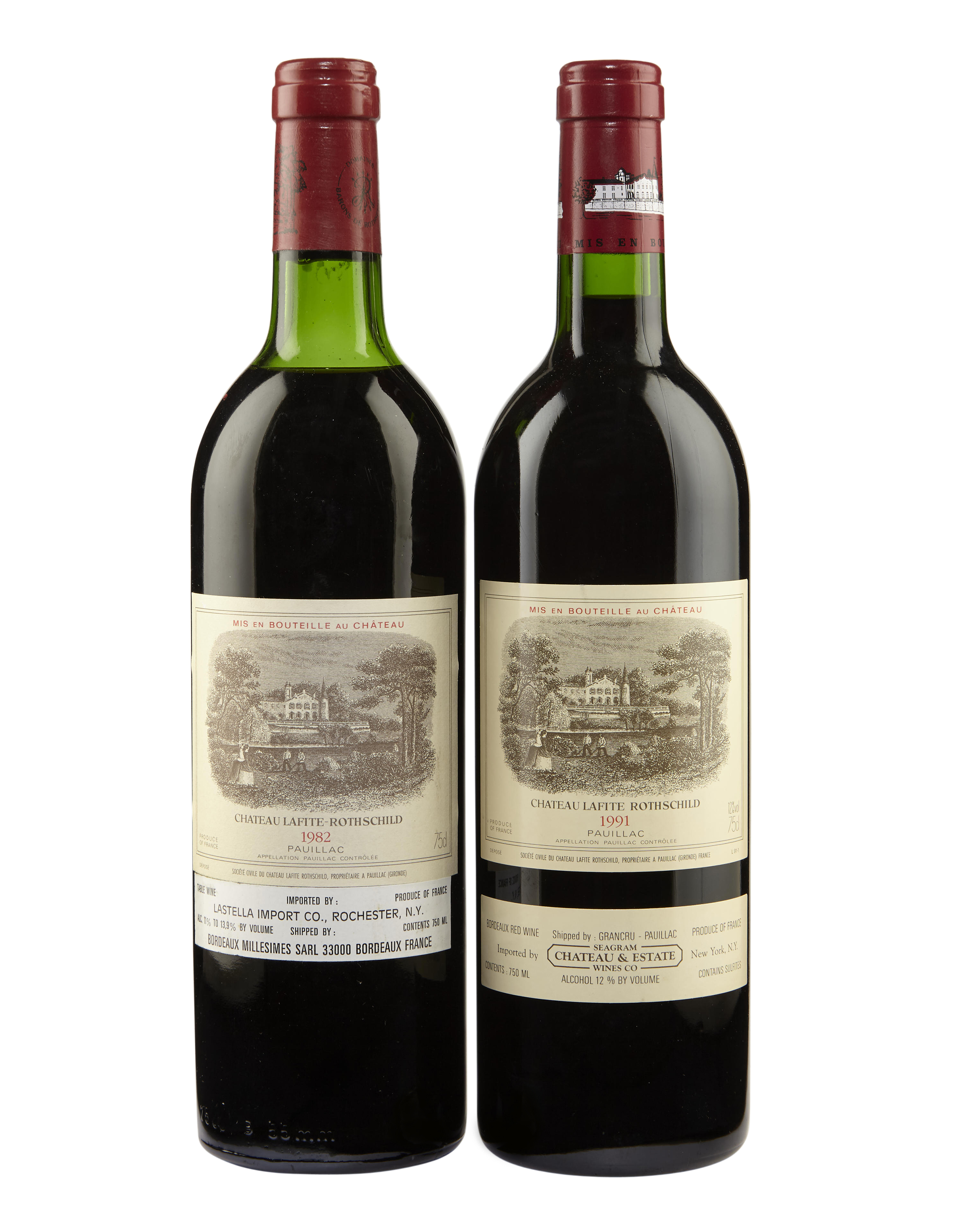 Château Lafite-Rothschild 1982 and 1991, Château Lafite-Rothschild ...