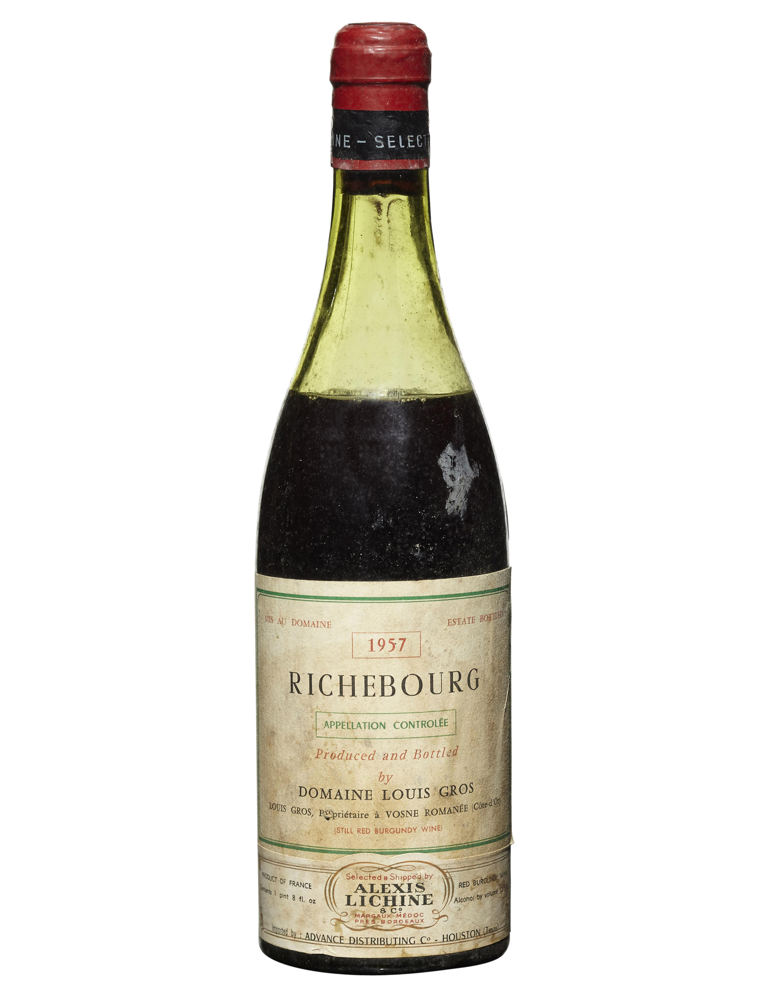 Louis Gros, Richebourg 1957, Grand Cru, Côte de Nuits | Christie’s