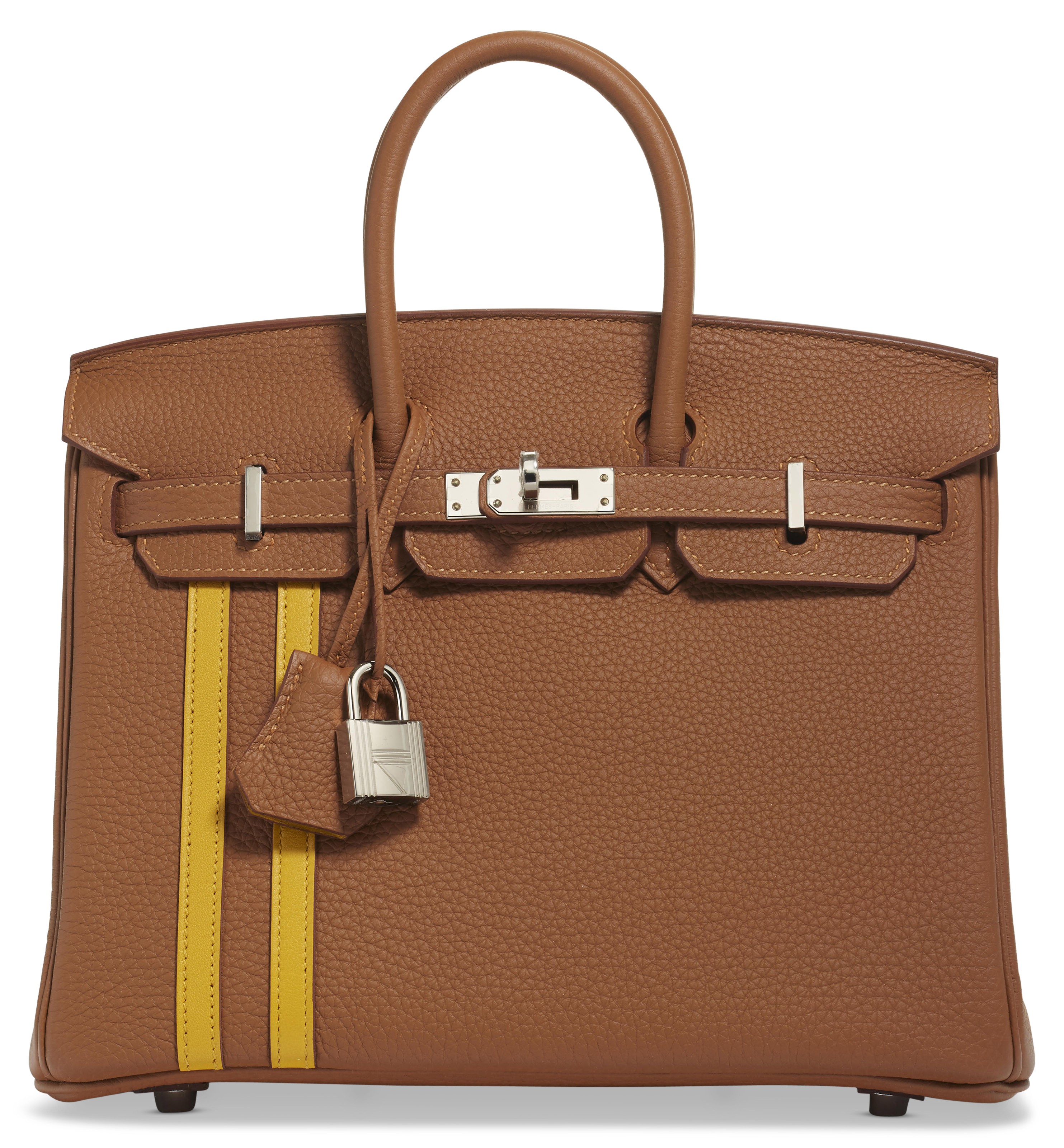 A LIMITED EDITION GOLD TOGO & AMBRE SWIFT LEATHER OFFICIER BIRKIN 25 ...