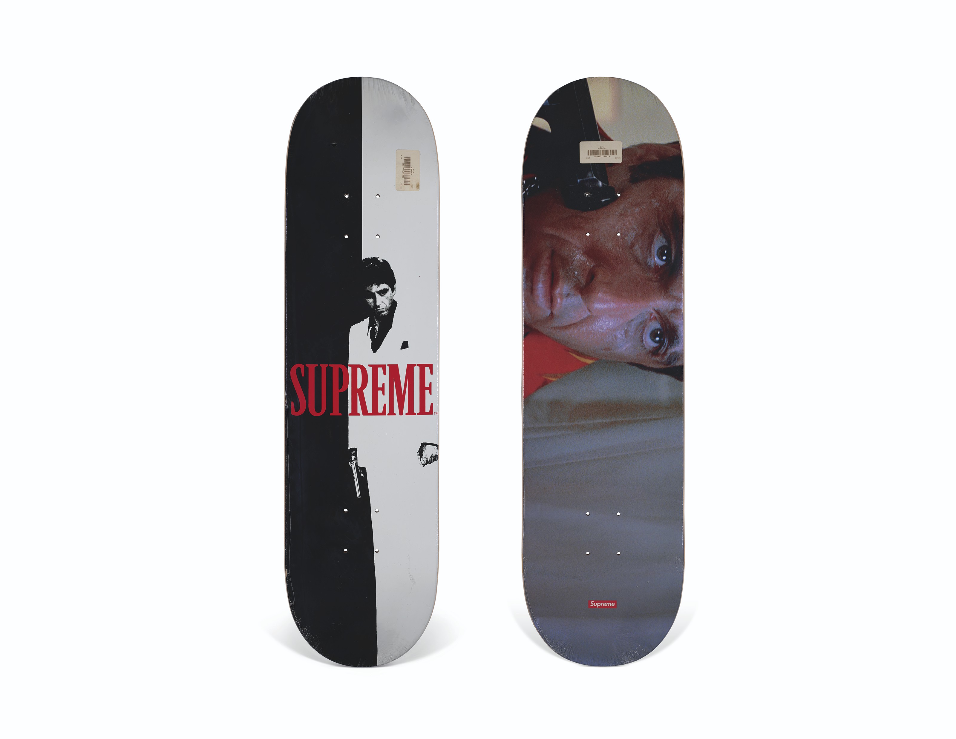 A SET OF TWO SCARFACE SKATEBOARDS, SUPREME, 2017 | Christie’s