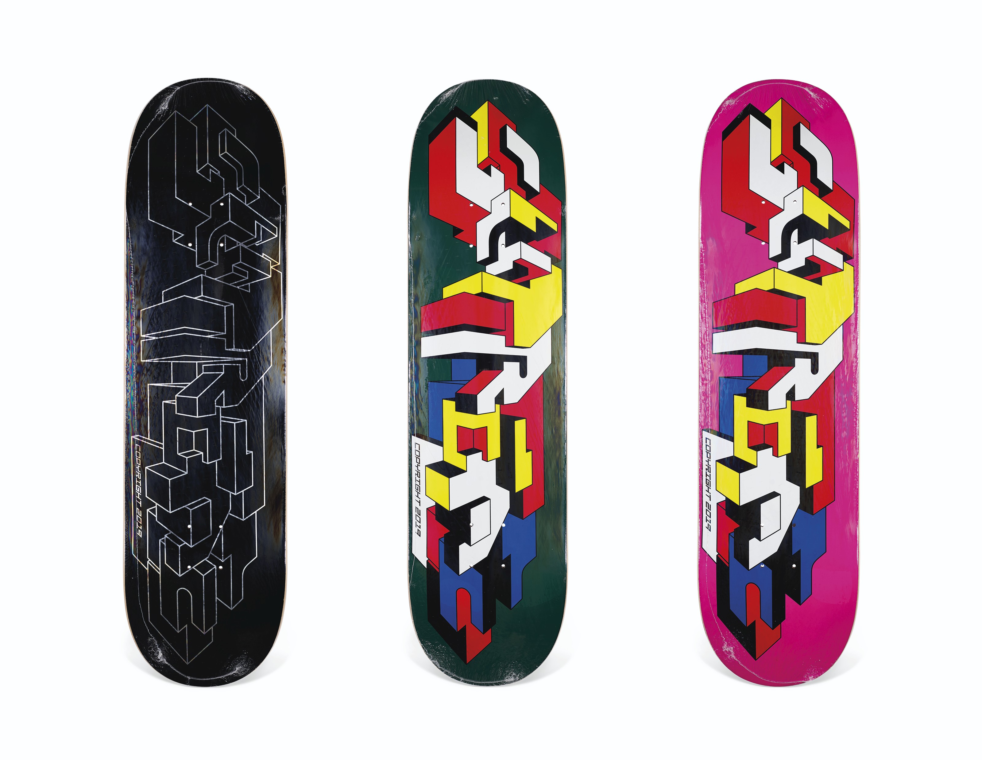 A SET OF THREE DELTA LOGO DECK SKATEBOARDS, SUPREME, 2019 | Christie’s