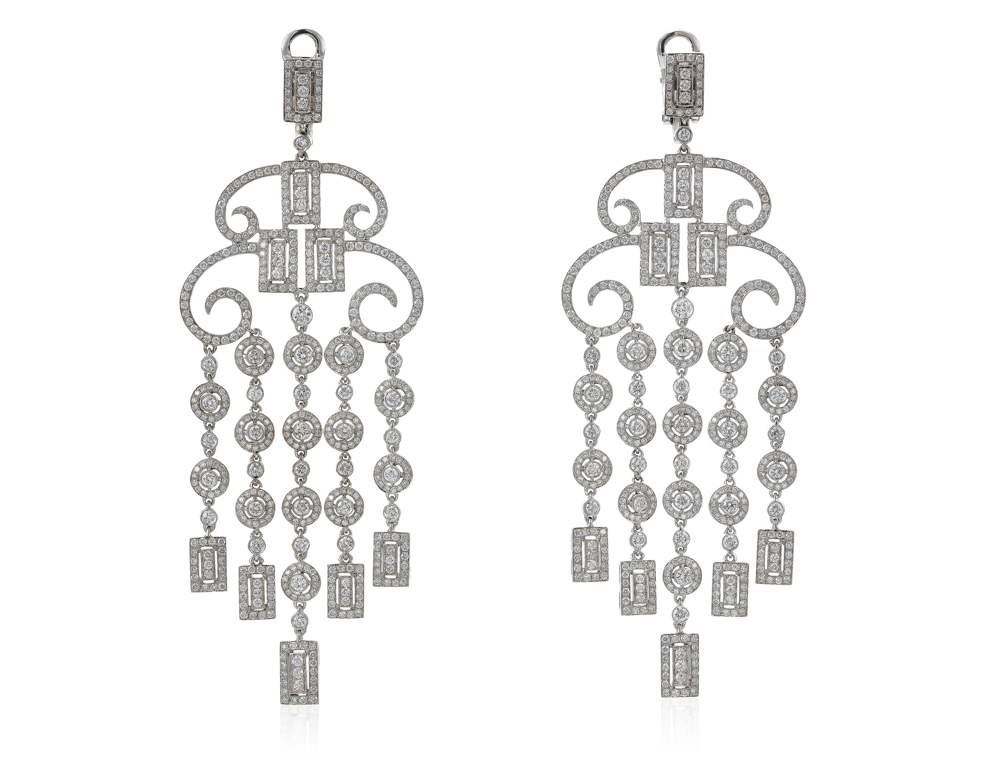 DIAMOND FRINGE EARRINGS, | Christie’s