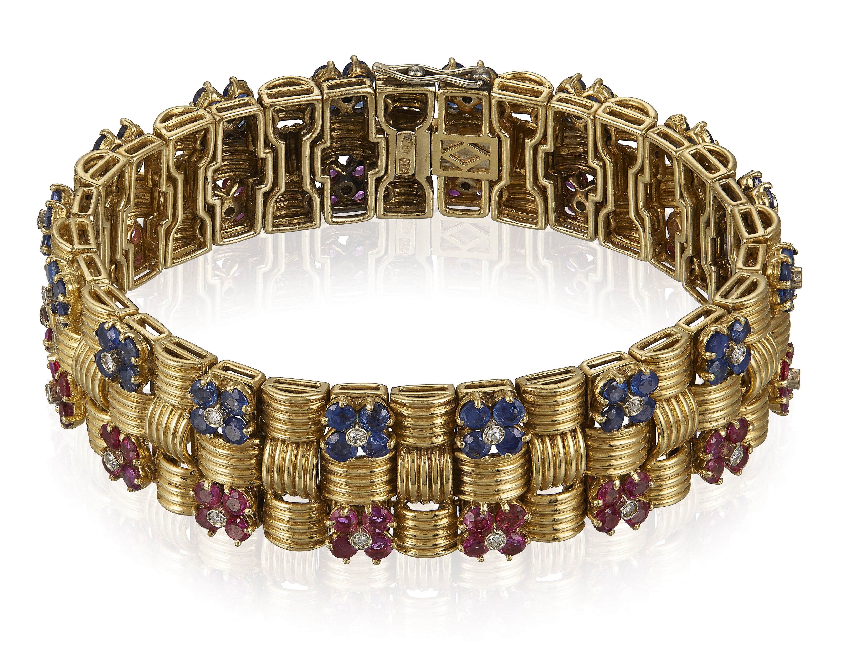 DIAMOND, RUBY AND SAPPHIRE BRACELET, | Christie’s