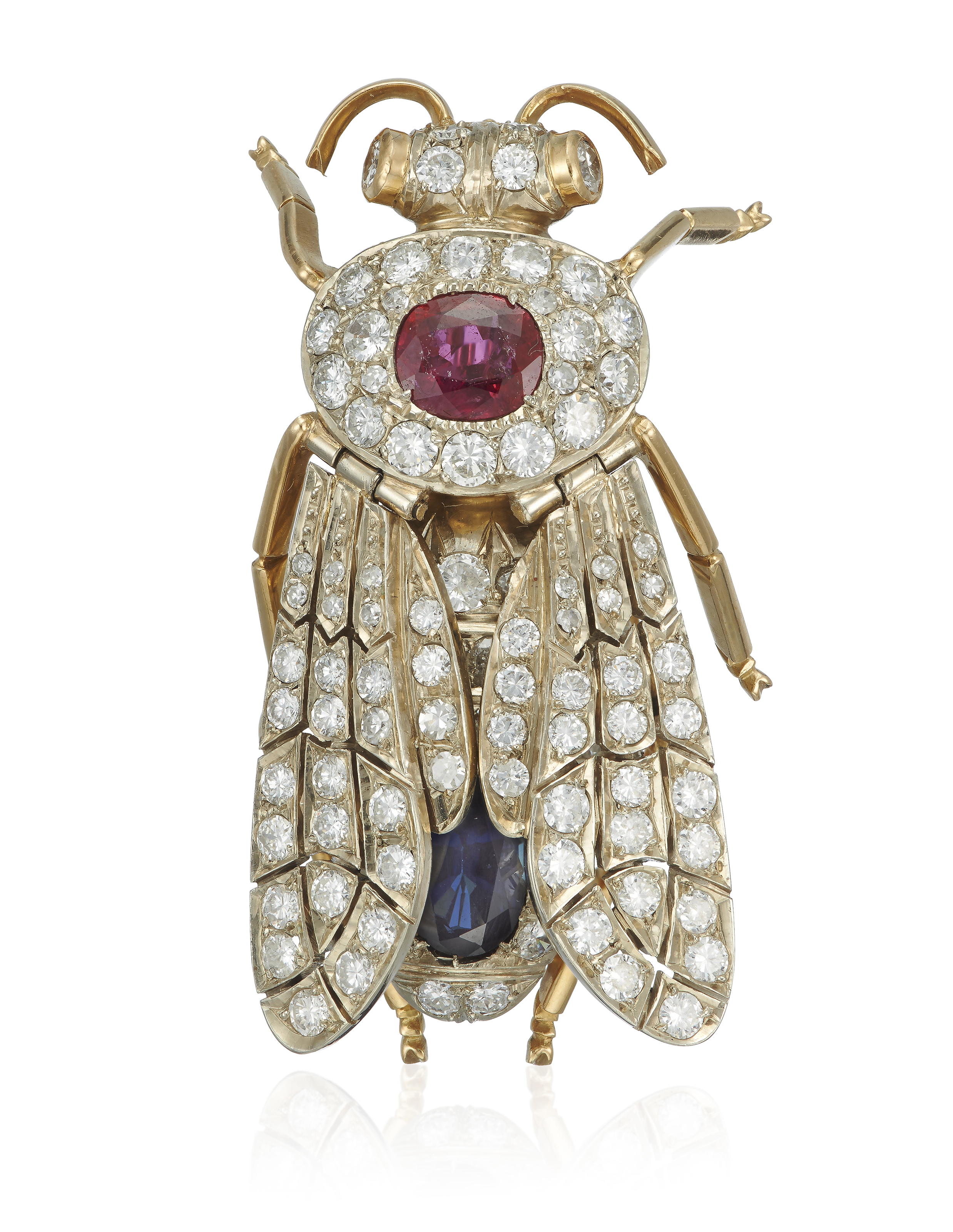RUBY, SAPPHIRE AND DIAMOND BUG BROOCH, | Christie’s