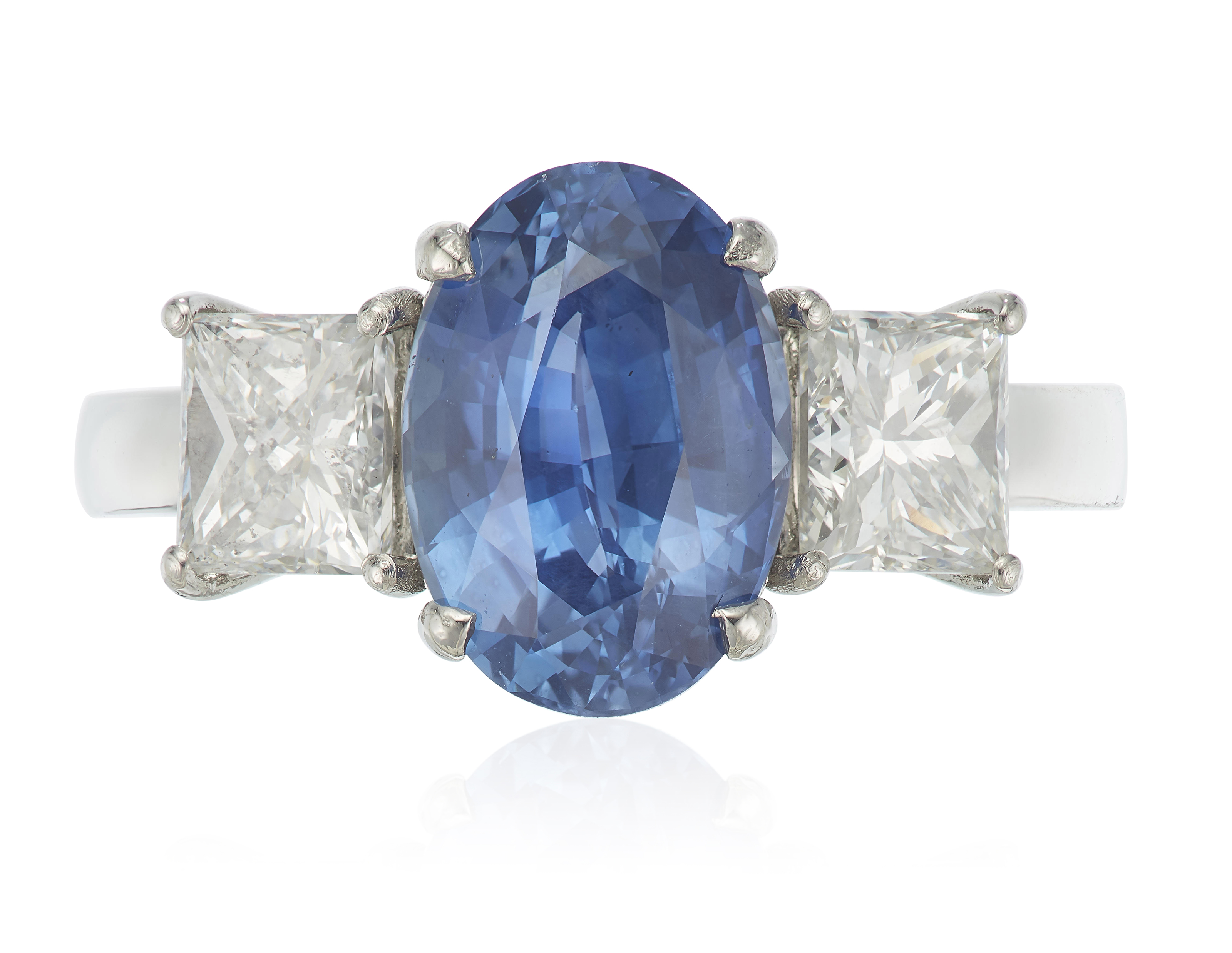 SAPPHIRE AND DIAMOND RING WITH AGL AND GIA REPORTS, | Christie’s