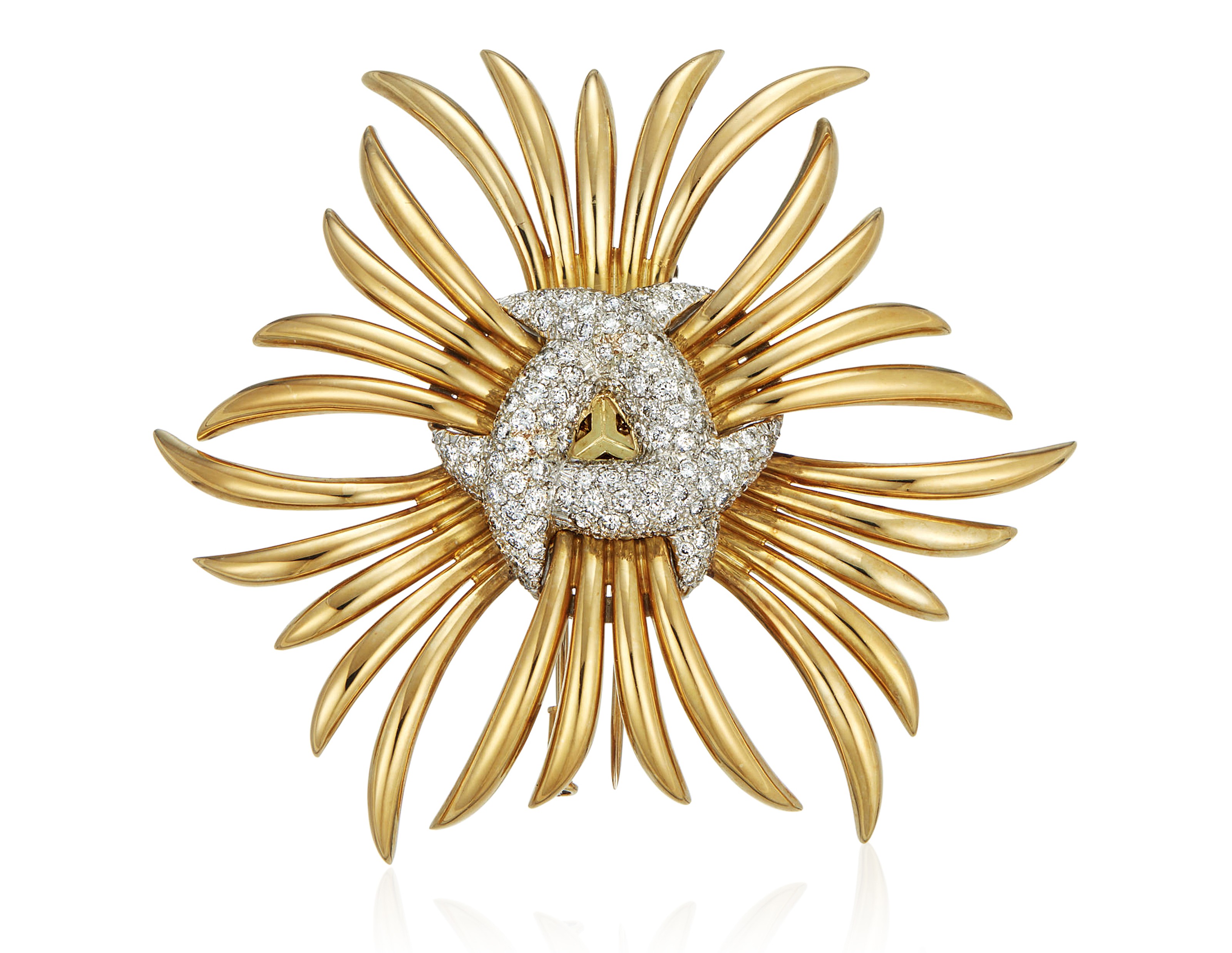 VERDURA DIAMOND AND GOLD 'RAY' BROOCH, | Christie’s