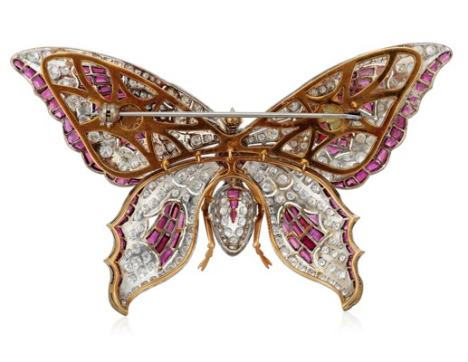 RUBY AND DIAMOND BUTTERFLY BROOCH, | Christie’s