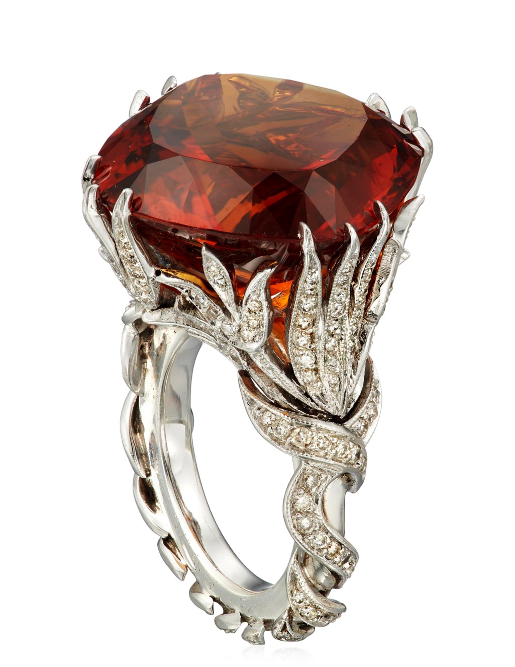 GARNET AND DIAMOND RING, | Christie’s