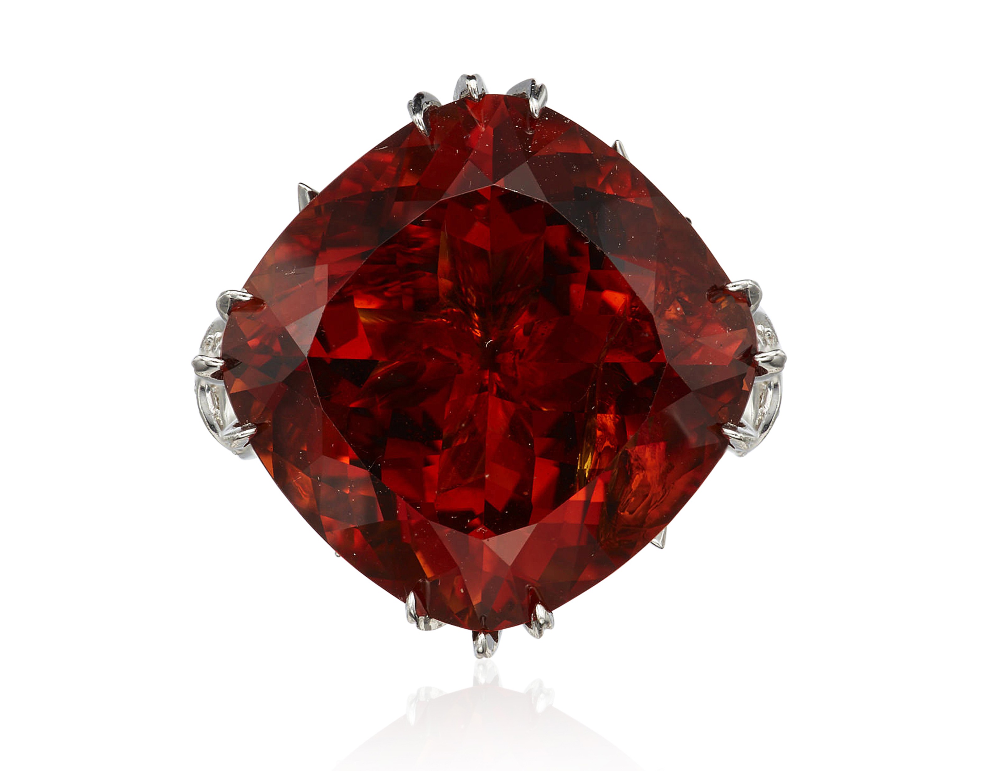 GARNET AND DIAMOND RING, | Christie’s