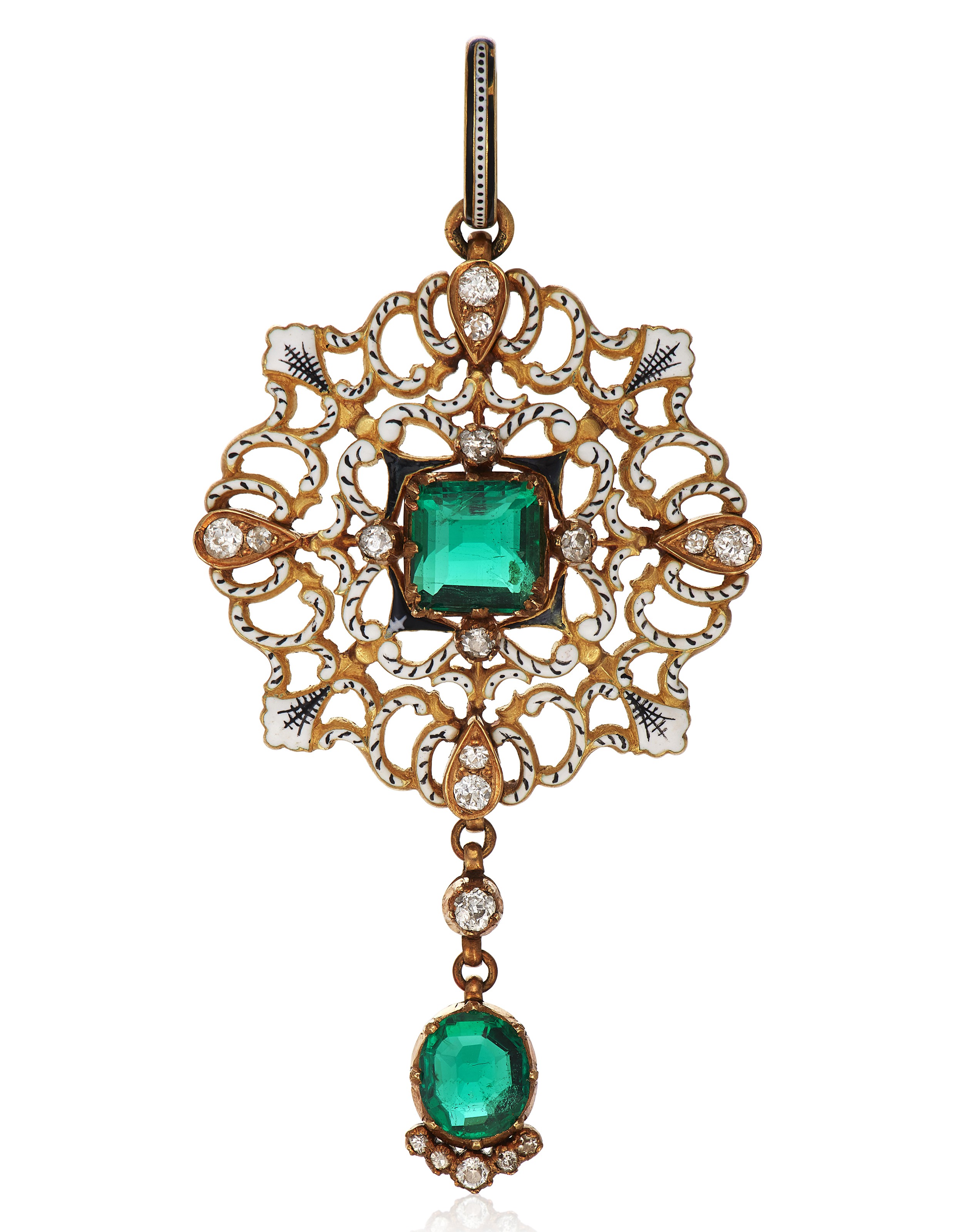 ANTIQUE RENAISSANCE REVIVAL EMERALD AND DIAMOND PENDANT, | Christie’s