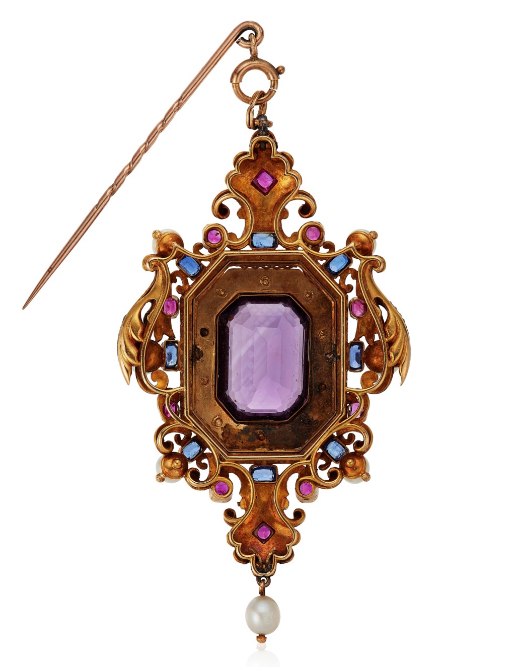 ANTIQUE RENAISSANCE REVIVAL MULTI-GEM PENDANT BROOCH, | Christie’s