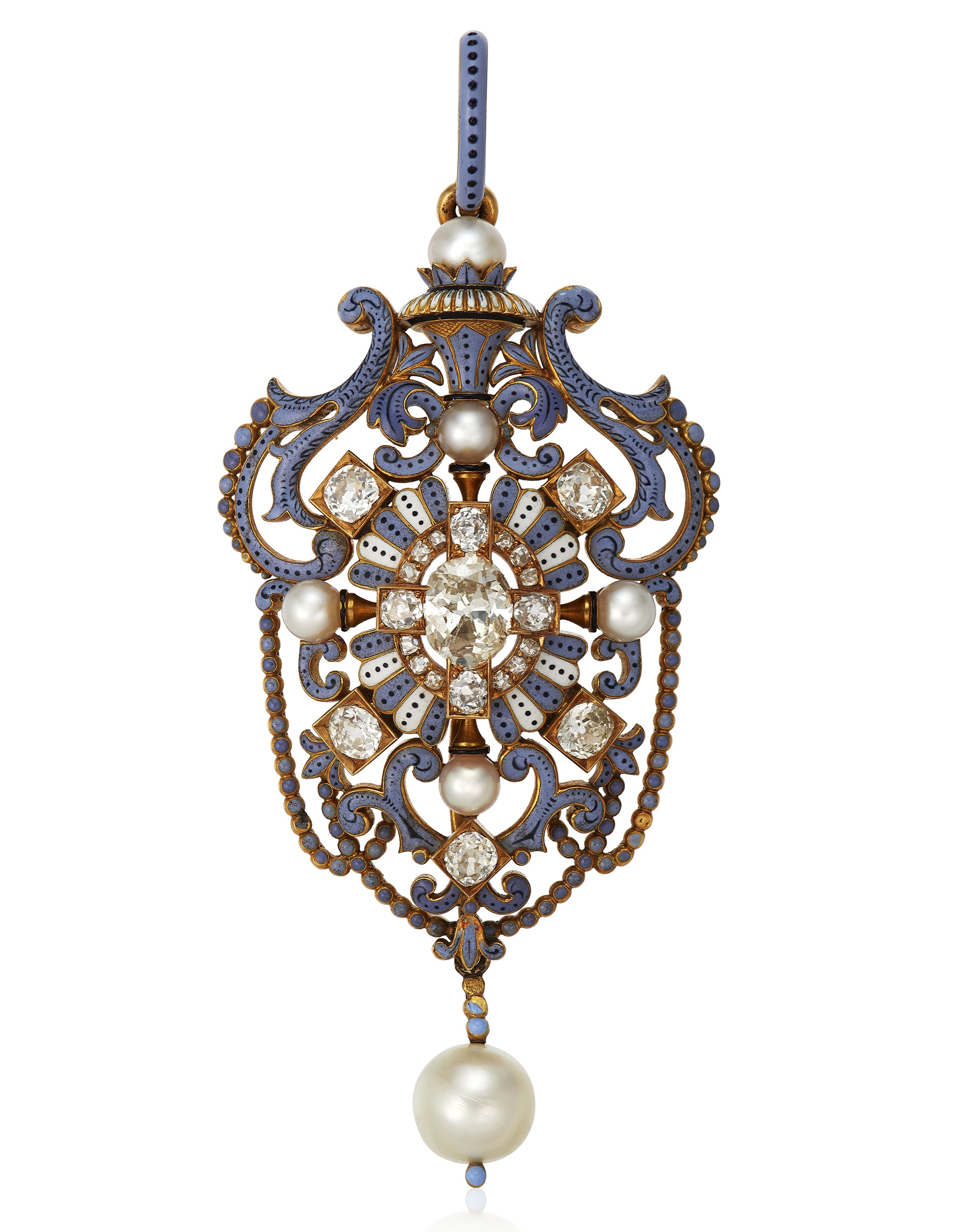 ANTIQUE RENAISSANCE REVIVAL DIAMOND AND PEARL PENDANT, | Christie’s
