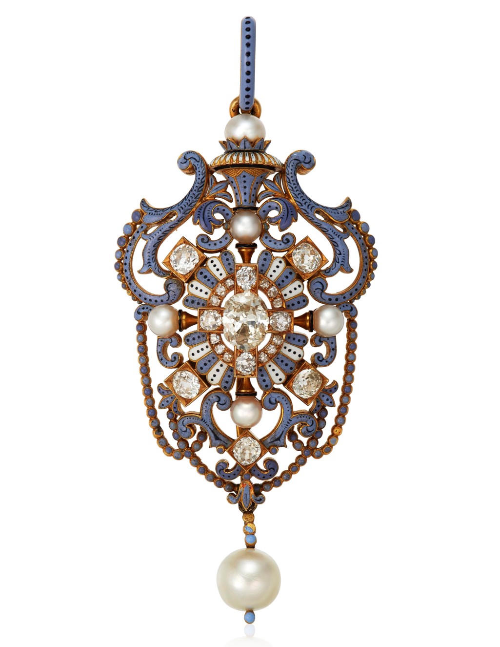 ANTIQUE RENAISSANCE REVIVAL DIAMOND AND PEARL PENDANT, | Christie’s