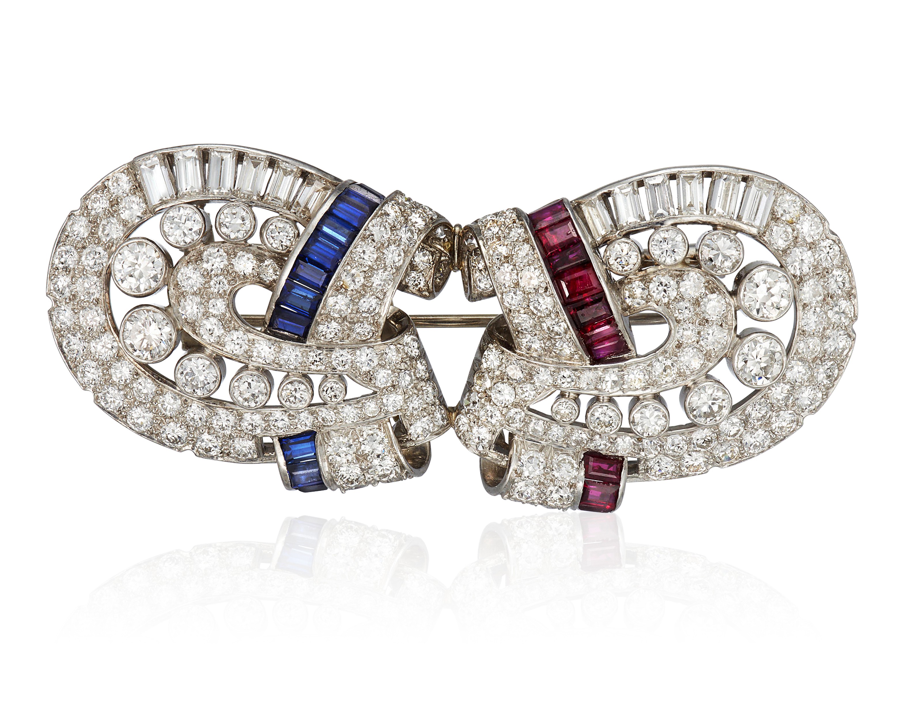 RUBY, SAPPHIRE AND DIAMOND BROOCH, | Christie’s