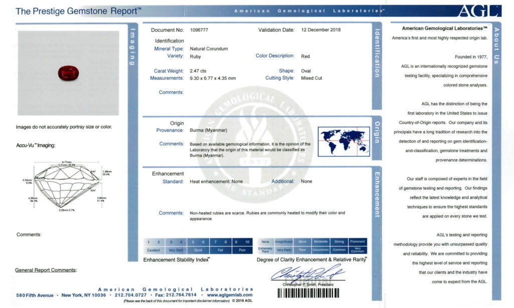 RUBY AND DIAMOND RING WITH AGL REPORT, | Christie’s