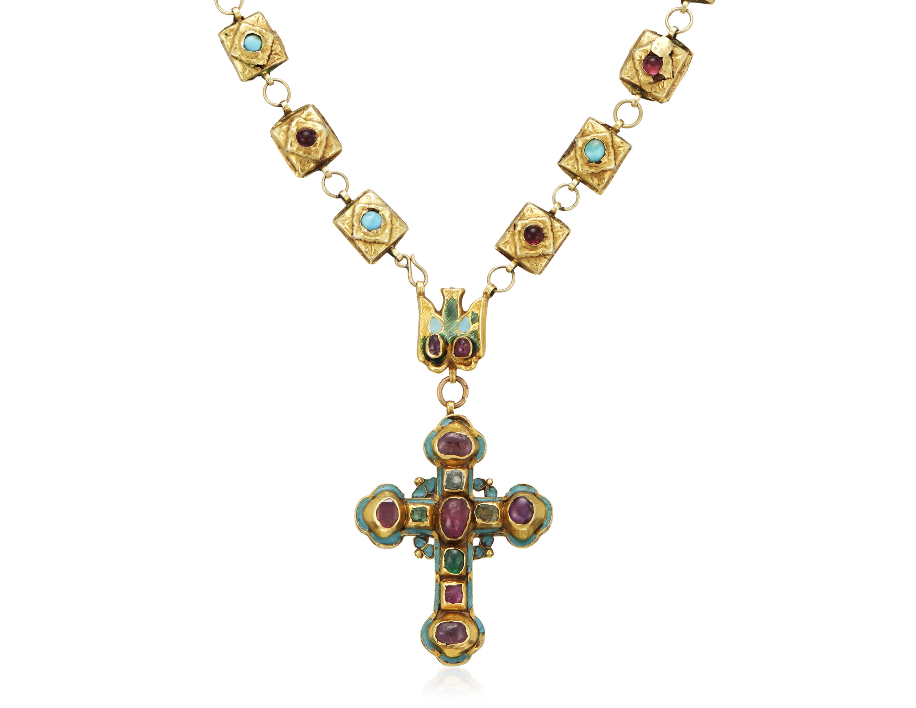 ANTIQUE MULTI-GEM CROSS NECKLACE, | Christie’s