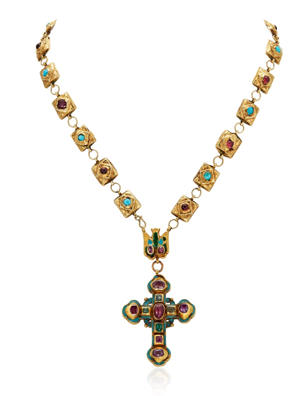 ANTIQUE MULTI-GEM CROSS NECKLACE, | Christie’s