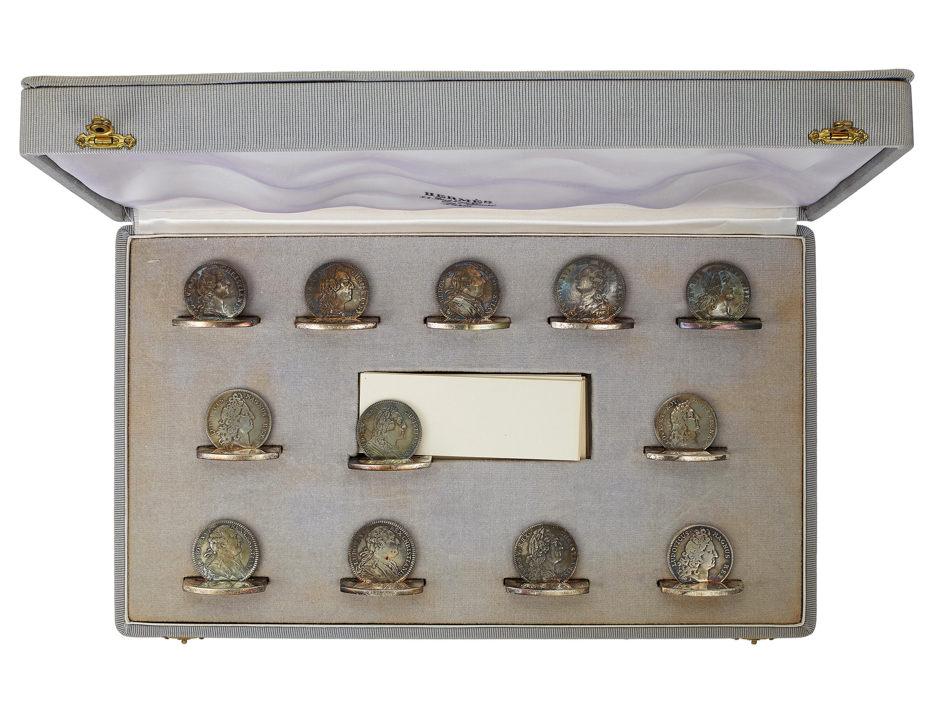 HERMÈS SILVER COIN PLACE CARD HOLDERS, | Christie’s