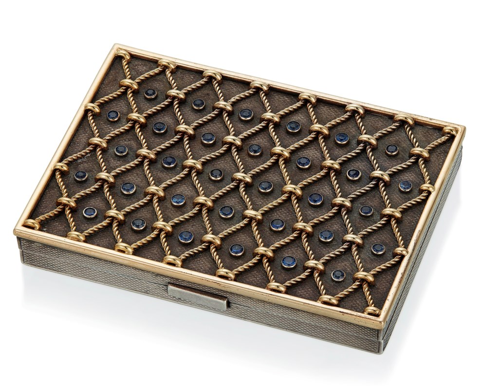 VAN CLEEF & ARPELS SAPPHIRE, SILVER AND GOLD BOX, | Christie’s