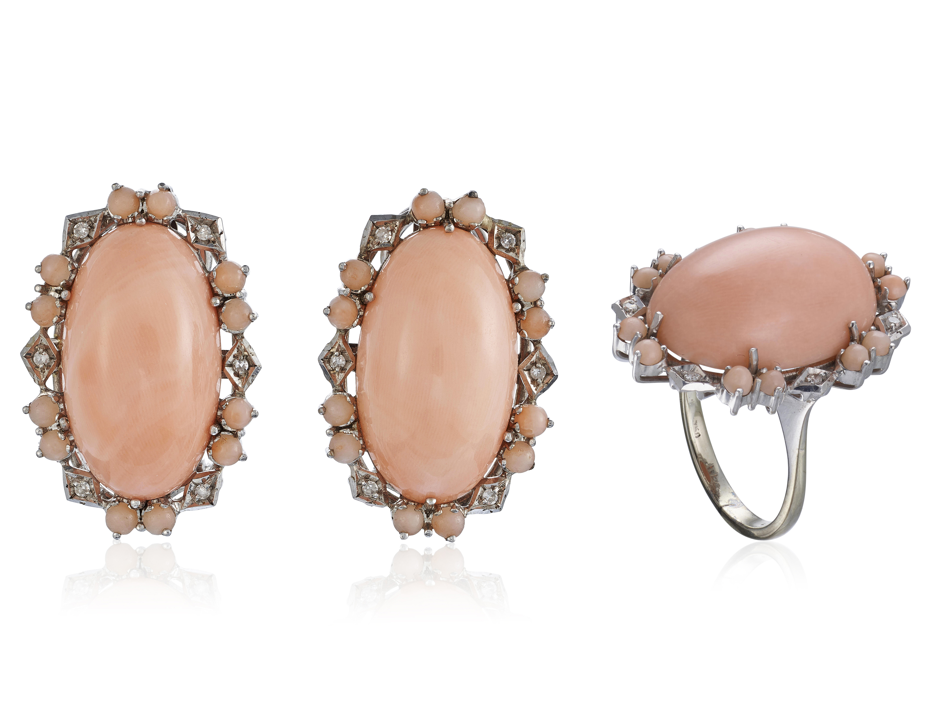 SET OF CORAL AND DIAMOND JEWELRY, | Christie’s