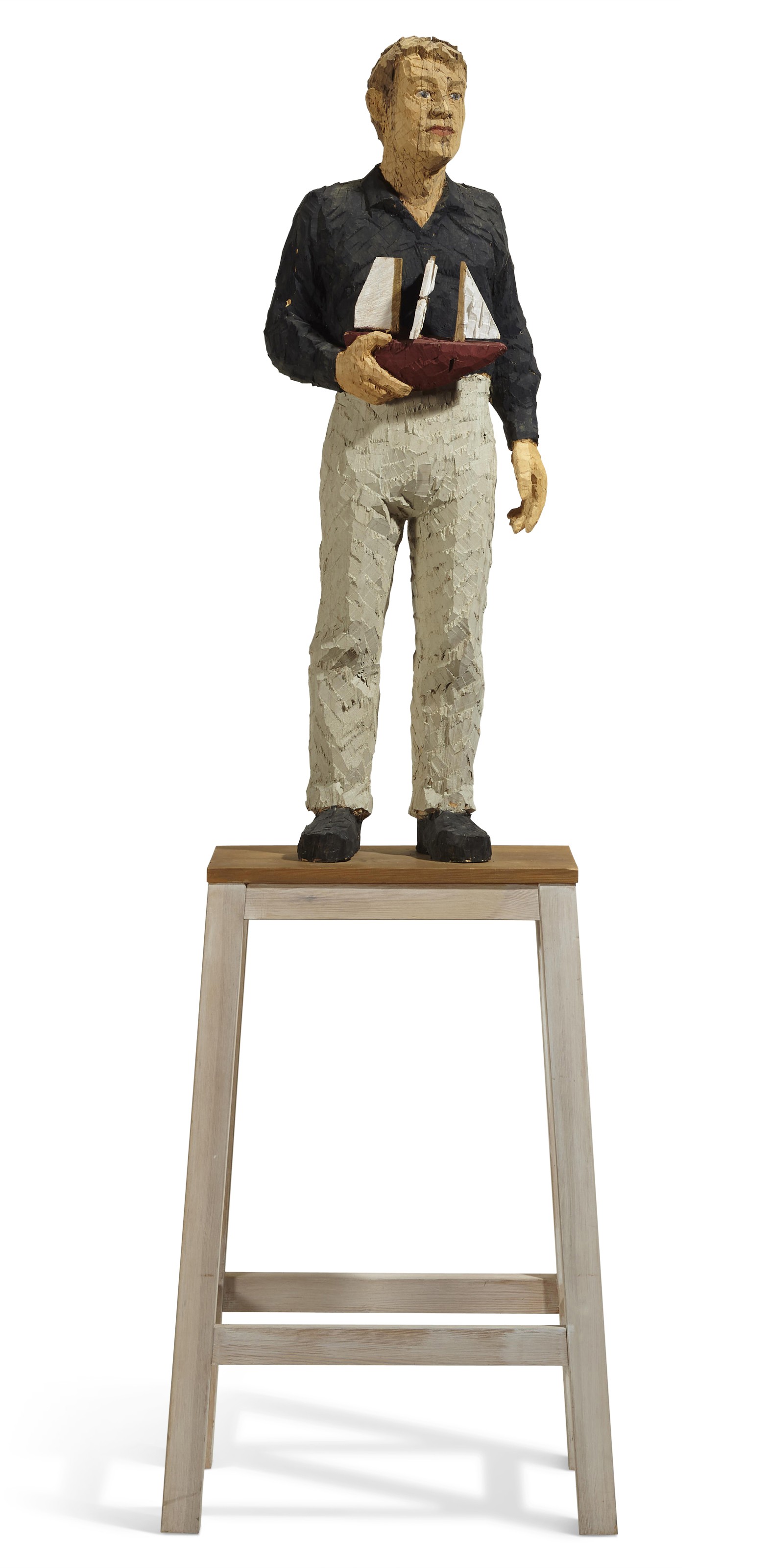 Stephan Balkenhol (b. 1957), Man with Boat | Christie’s