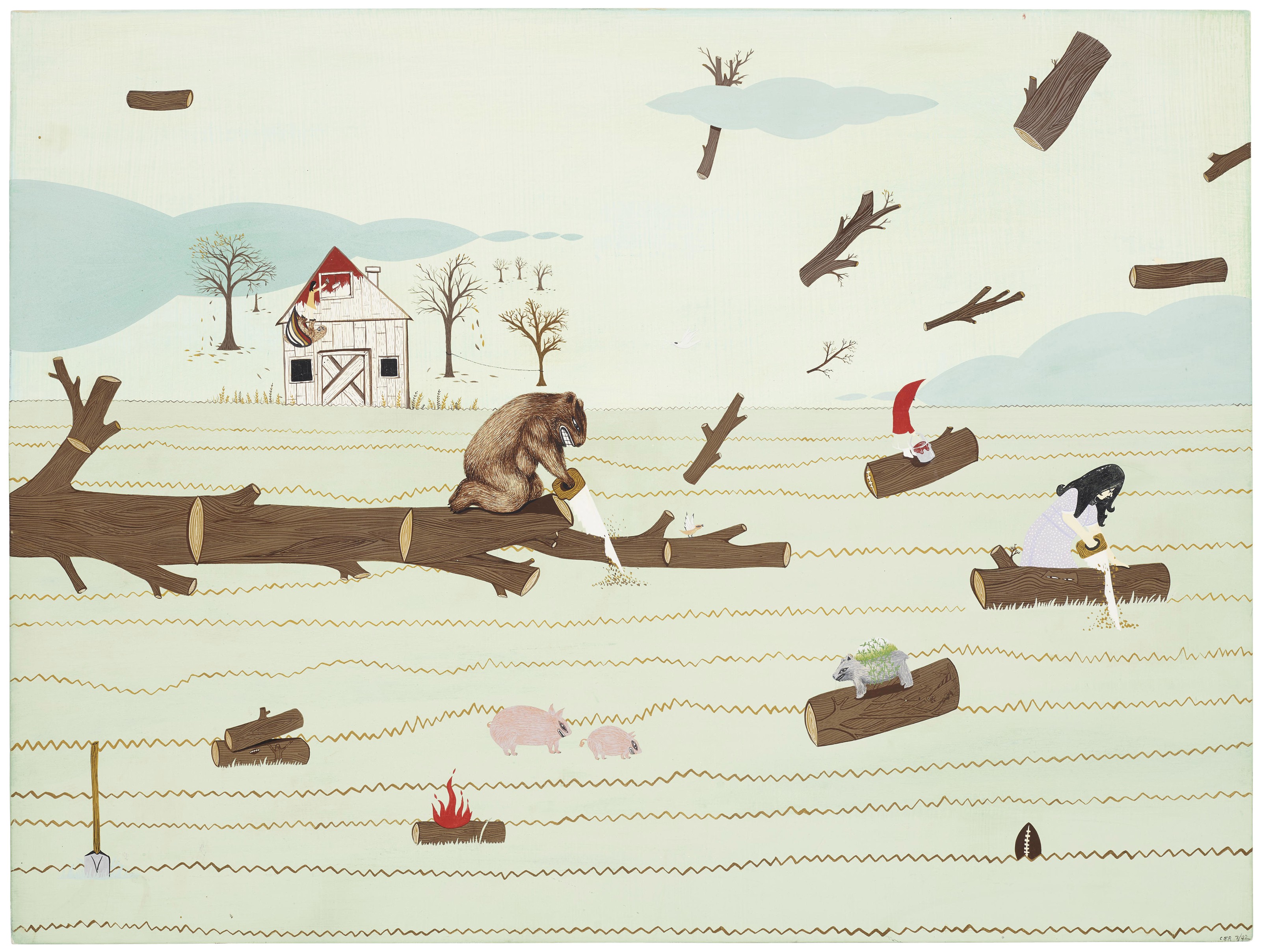 Clare Rojas (b. 1976), Log Flyers | Christie’s