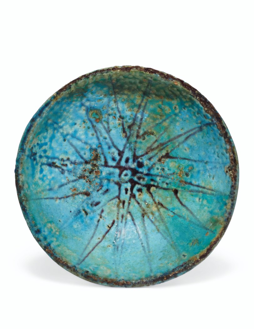 AN EGYPTIAN FAIENCE BOWL, NEW KINGDOM, 18TH DYNASTY, 1550-1295 B.C ...