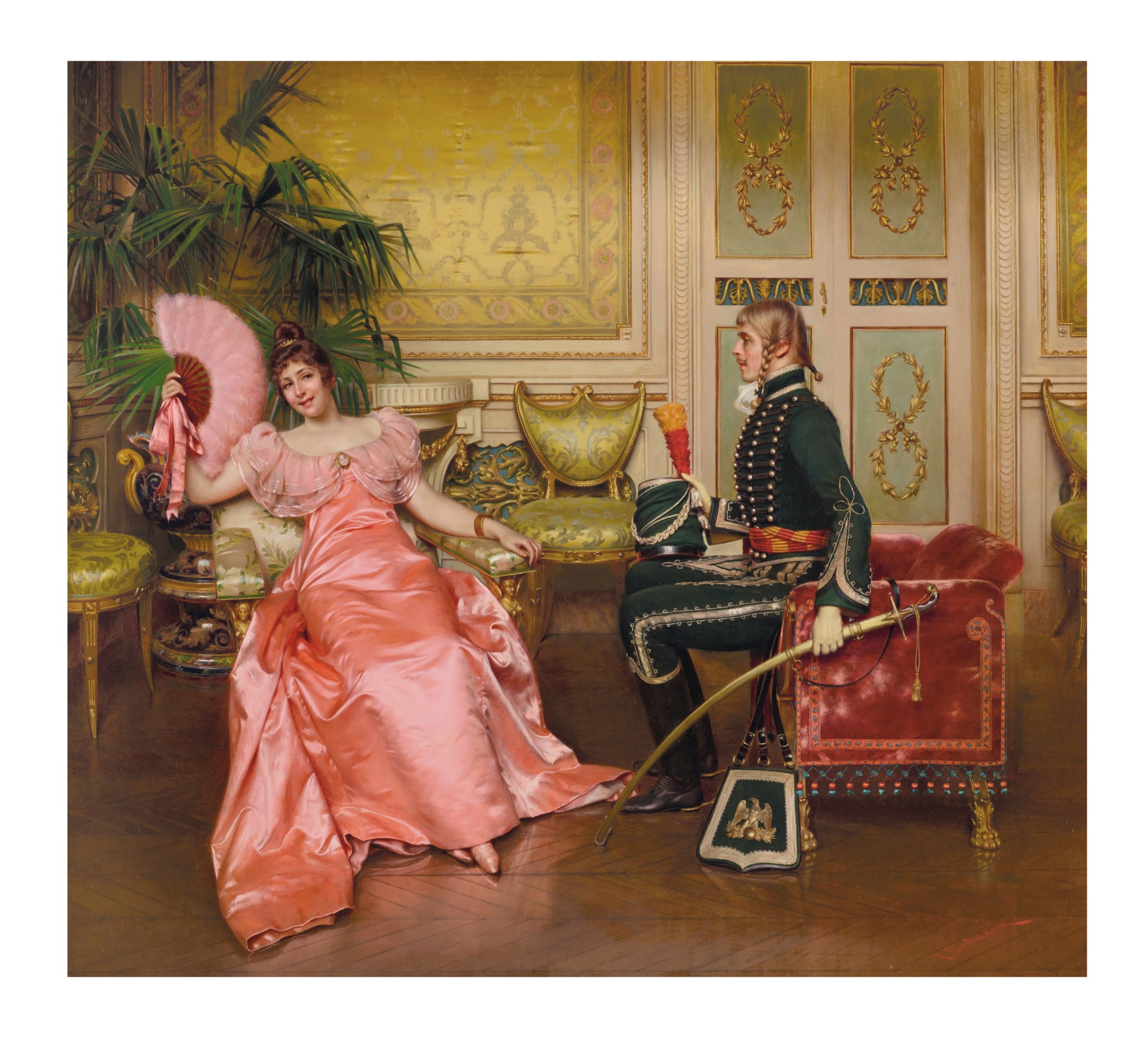 Charles-Joseph-Frédéric Soulacroix (French, 1825-1879), Flirtation ...