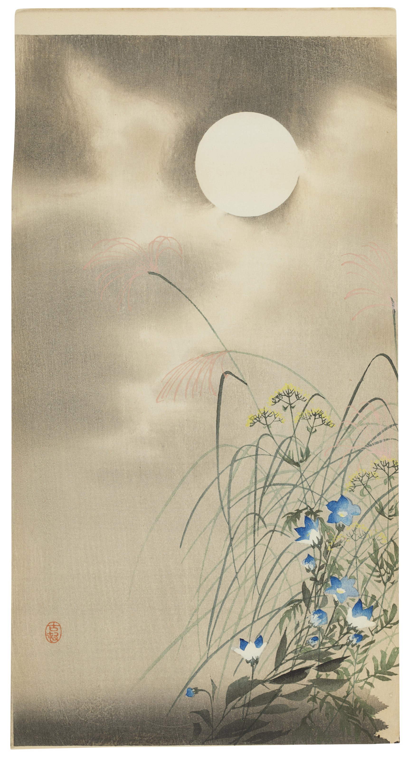 OHARA KOSON (1878-1945), Autum grasses, flowers and moon | Christie’s