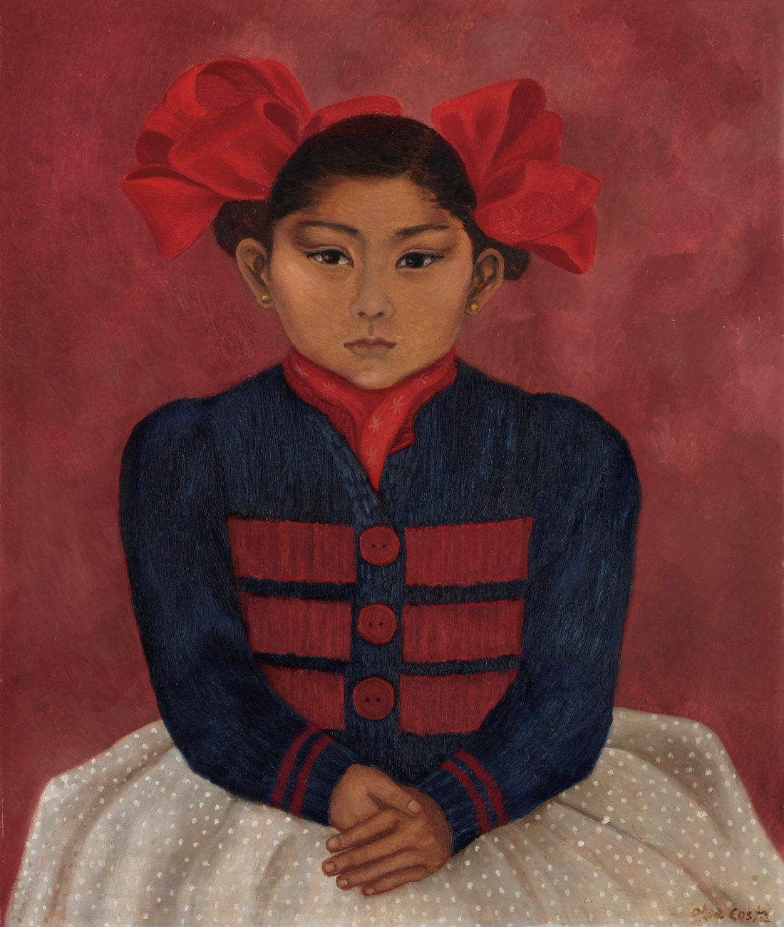 Olga Costa (1913-1993), Niña con moños rojos | Christie's