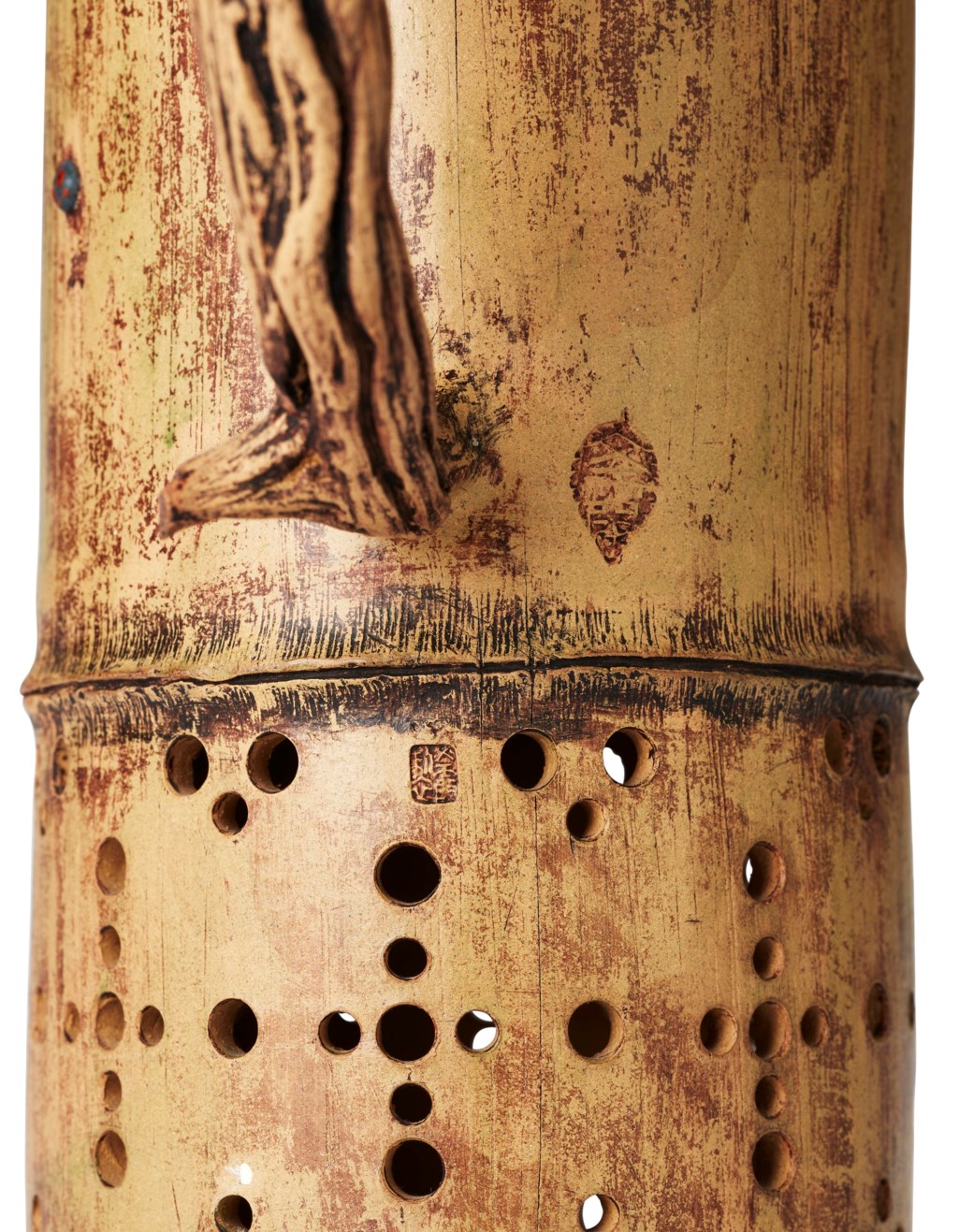 A BAMBOO-FORM YIXING TEAPOT AND COVER, 'PROUD BAMBOO', LU WENXIA (B ...