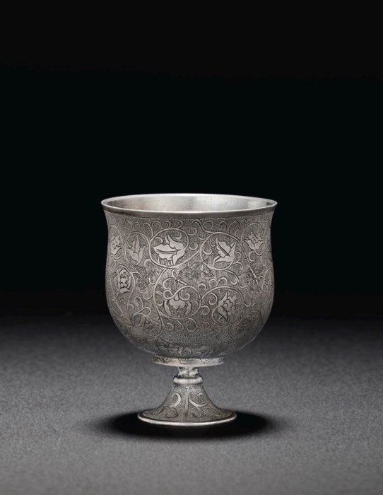 A RARE SILVER STEM CUP, TANG DYNASTY (AD 618-907) | Christie's