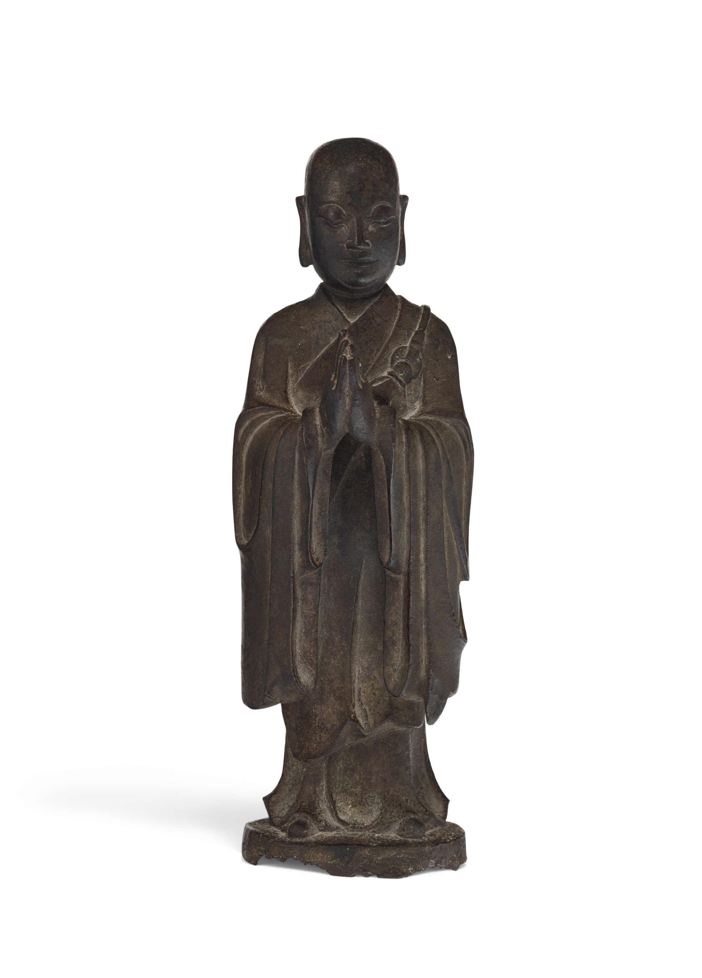 A BRONZE FIGURE OF A STANDING MONK, 17TH-18TH CENTURY | Christie’s