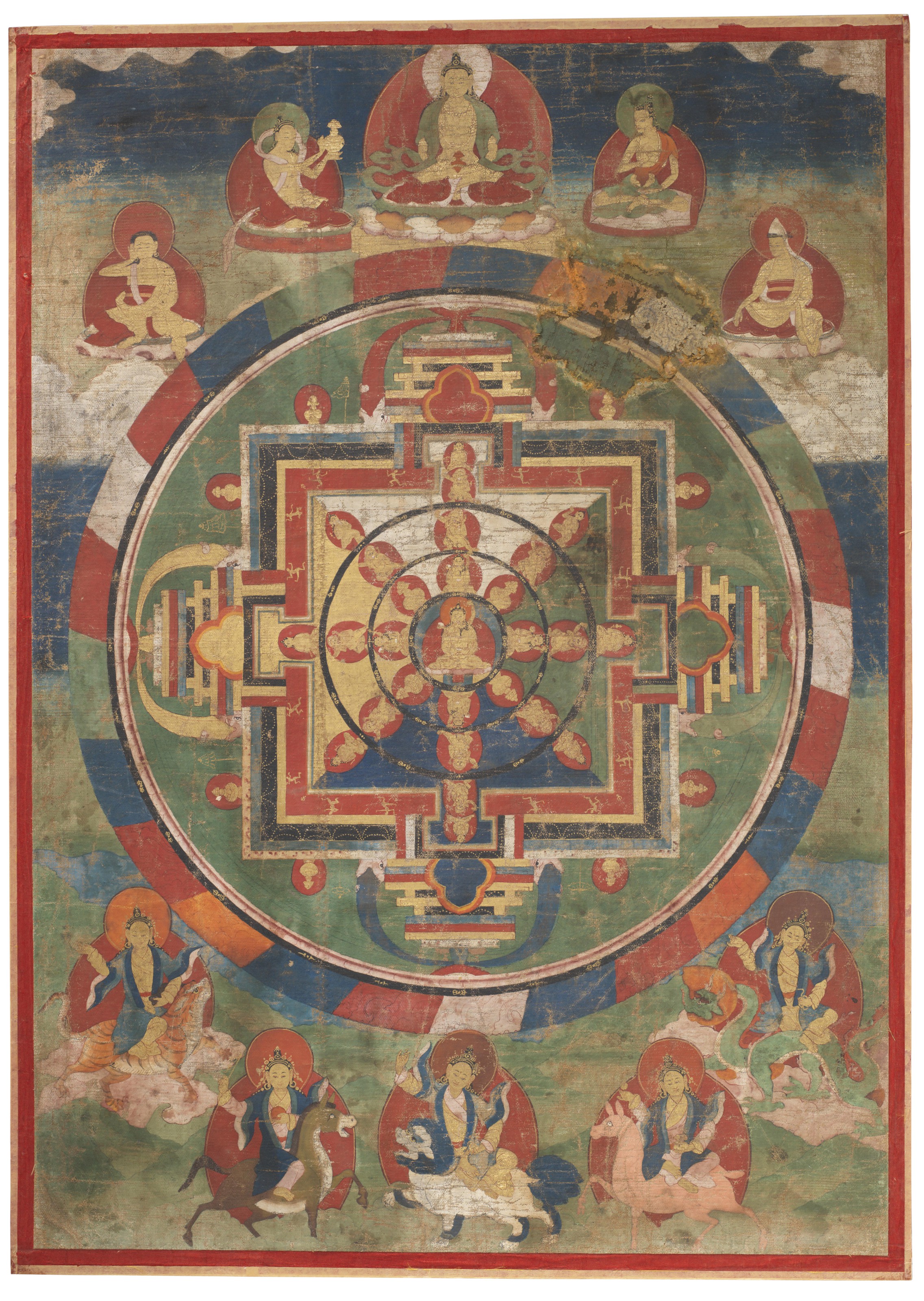 AN AMITAYUS MANDALA FROM THE RECHUNGPA TRADITION, TIBET, 18TH CENTURY ...