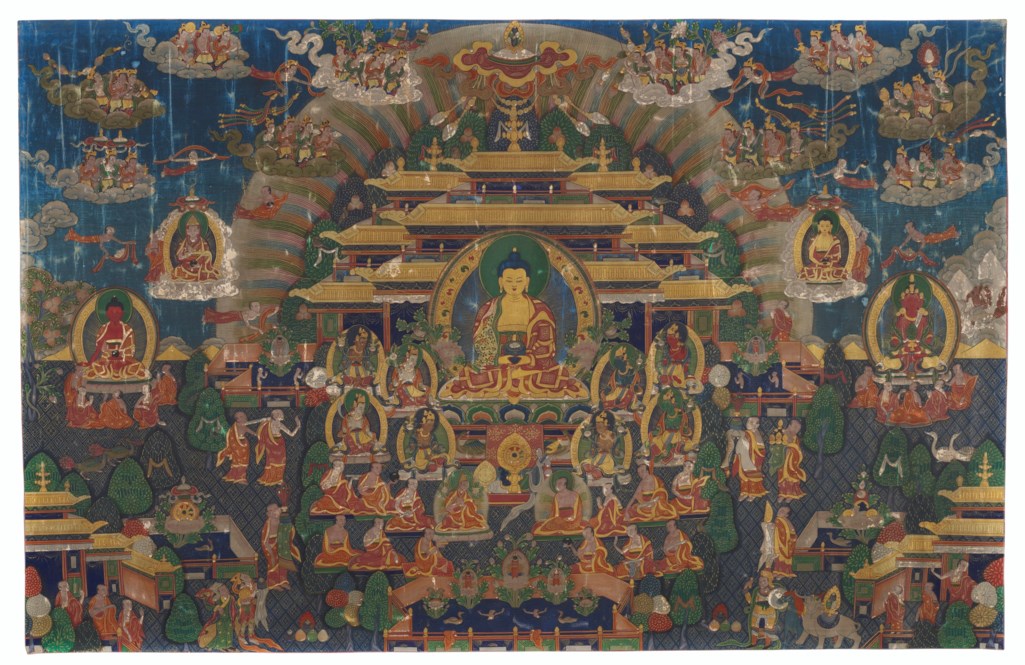 A PAINTING OF SUKHAVATI, TIBET, CIRCA 1900 | Christie’s