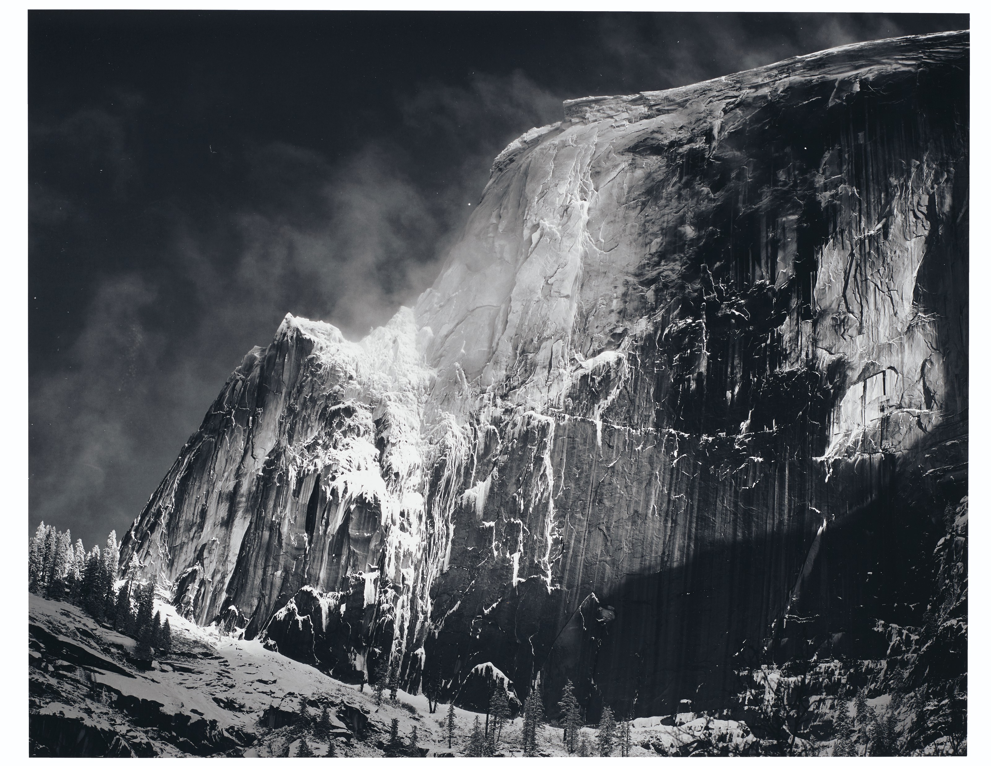 ANSEL ADAMS (1902–1984) , Half Dome, Blowing Snow, Yosemite National ...