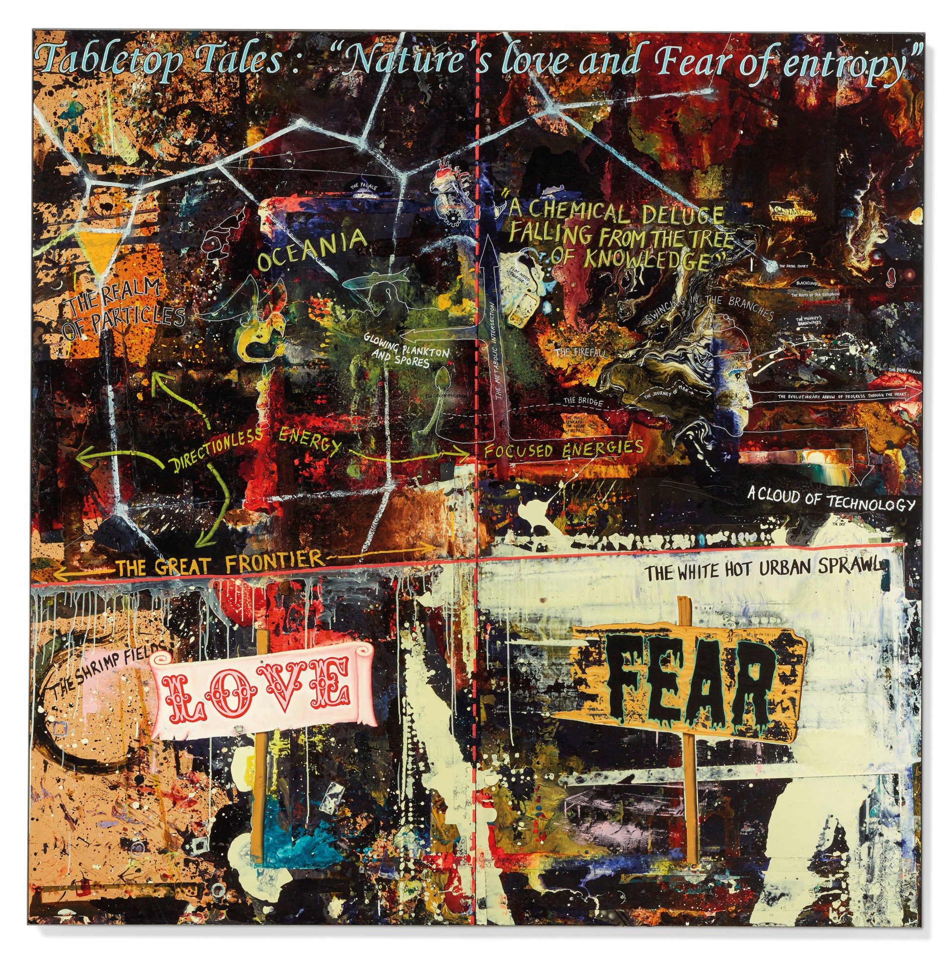 Keith Tyson (né en 1969), Tabletop tales - Nature's Love and Fear of ...