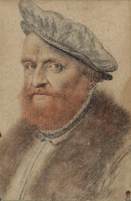 LAGNEAU (ACTIF À PARIS vers 1590-1666), Portrait d'homme barbu au béret ...