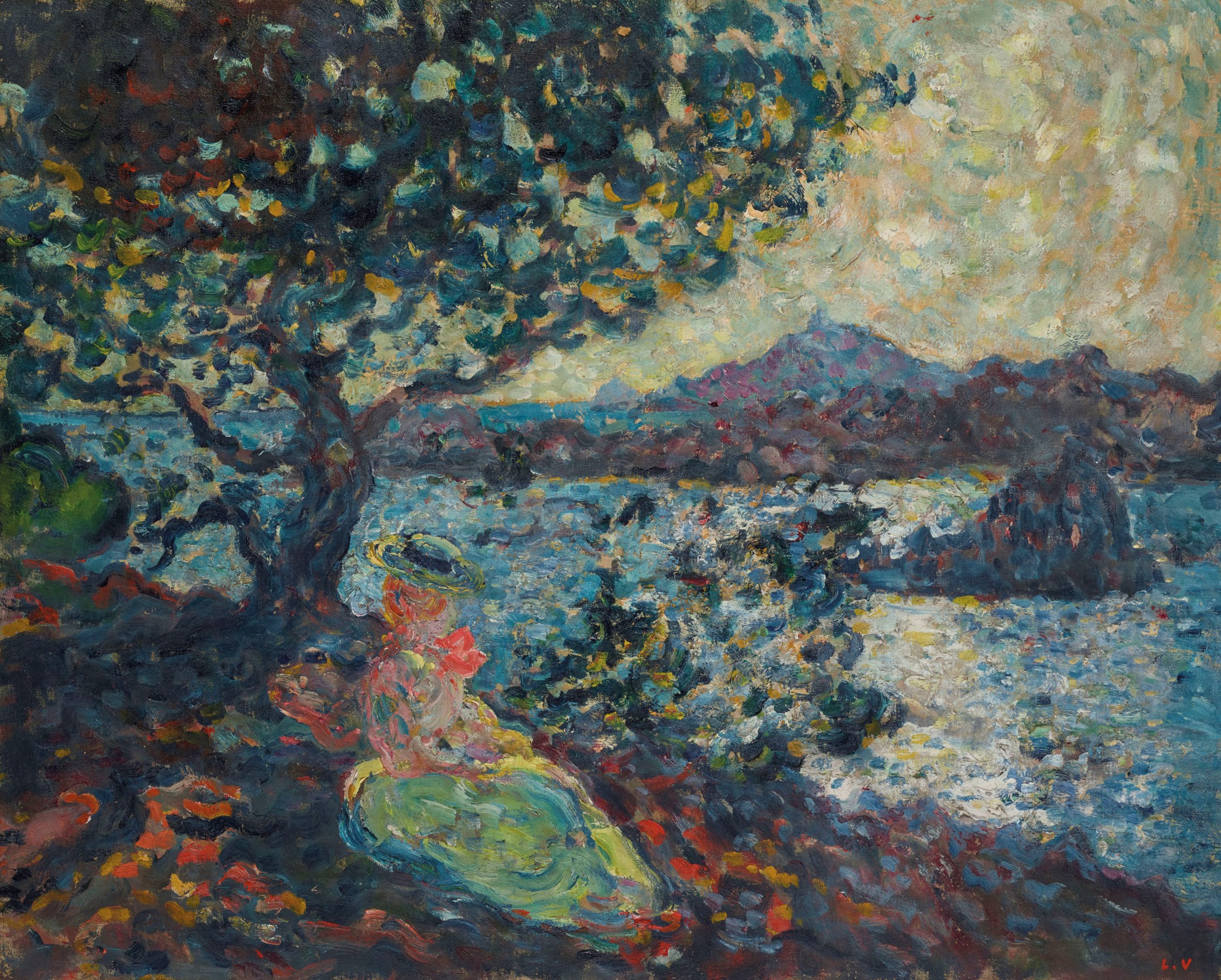 Louis Valtat (1869-1952), Femme assise au bord de la mer | Christie's