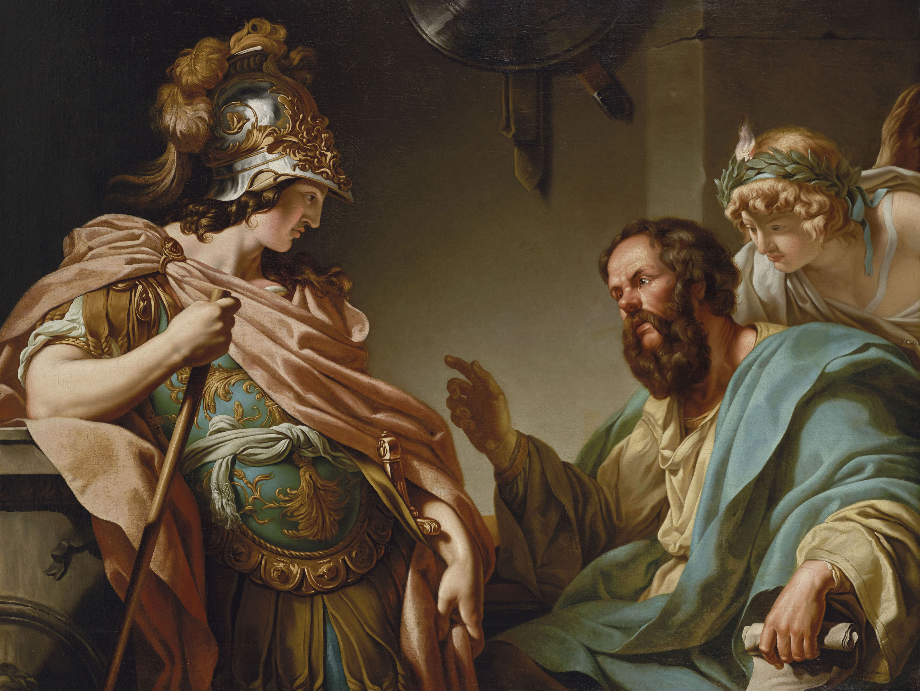 FRANÇOIS-ANDRÉ VINCENT (PARIS 1746 - 1816) , Alcibiade et Socrate ou ...