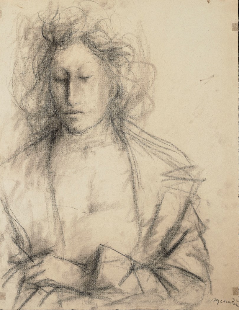 Giacomo Manzù (1908-1991), Studio per grande ritratto di signora ...