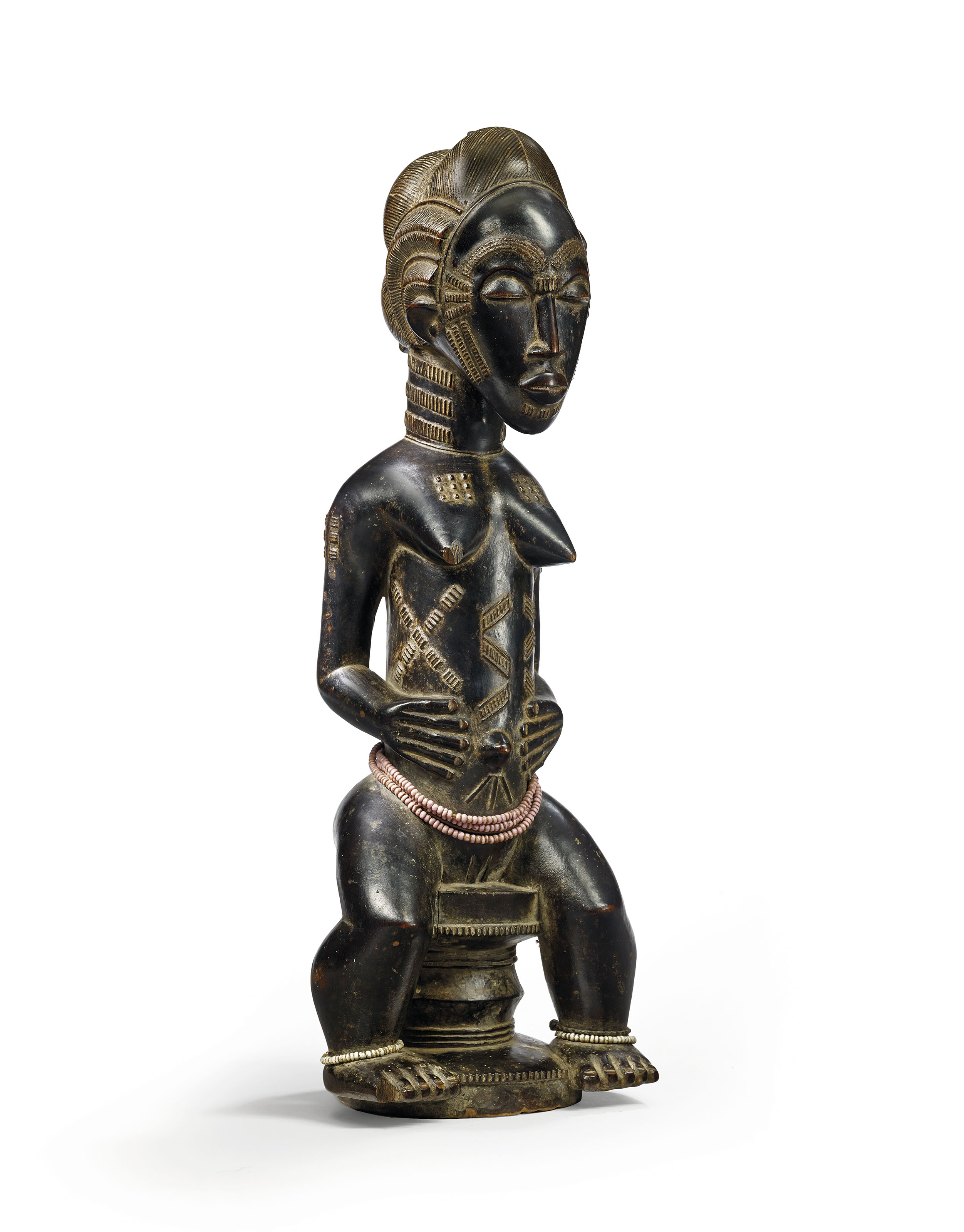 Baule Female Figure, Côte d'Ivoire - auctions & price archive