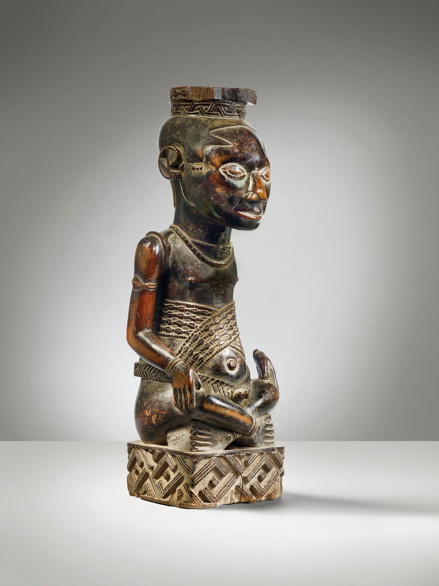 STATUE ROYALE KUBA-BUSHOONG, NDOP, RÉPUBLIQUE DÉMOCRATIQUE DU CONGO ...