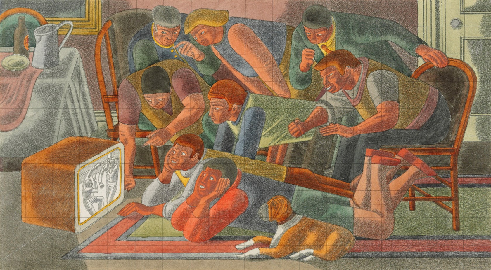 William Roberts, R.A. (1895-1980), Study for 'TV' | Christie's